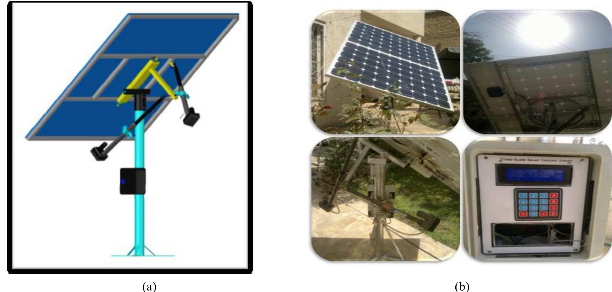 A) autocad drawing for the designed system, b) photos for