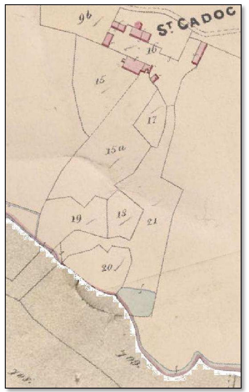 Tithe map of st. cadoc's - 1840 (preston- jones, 2013) a