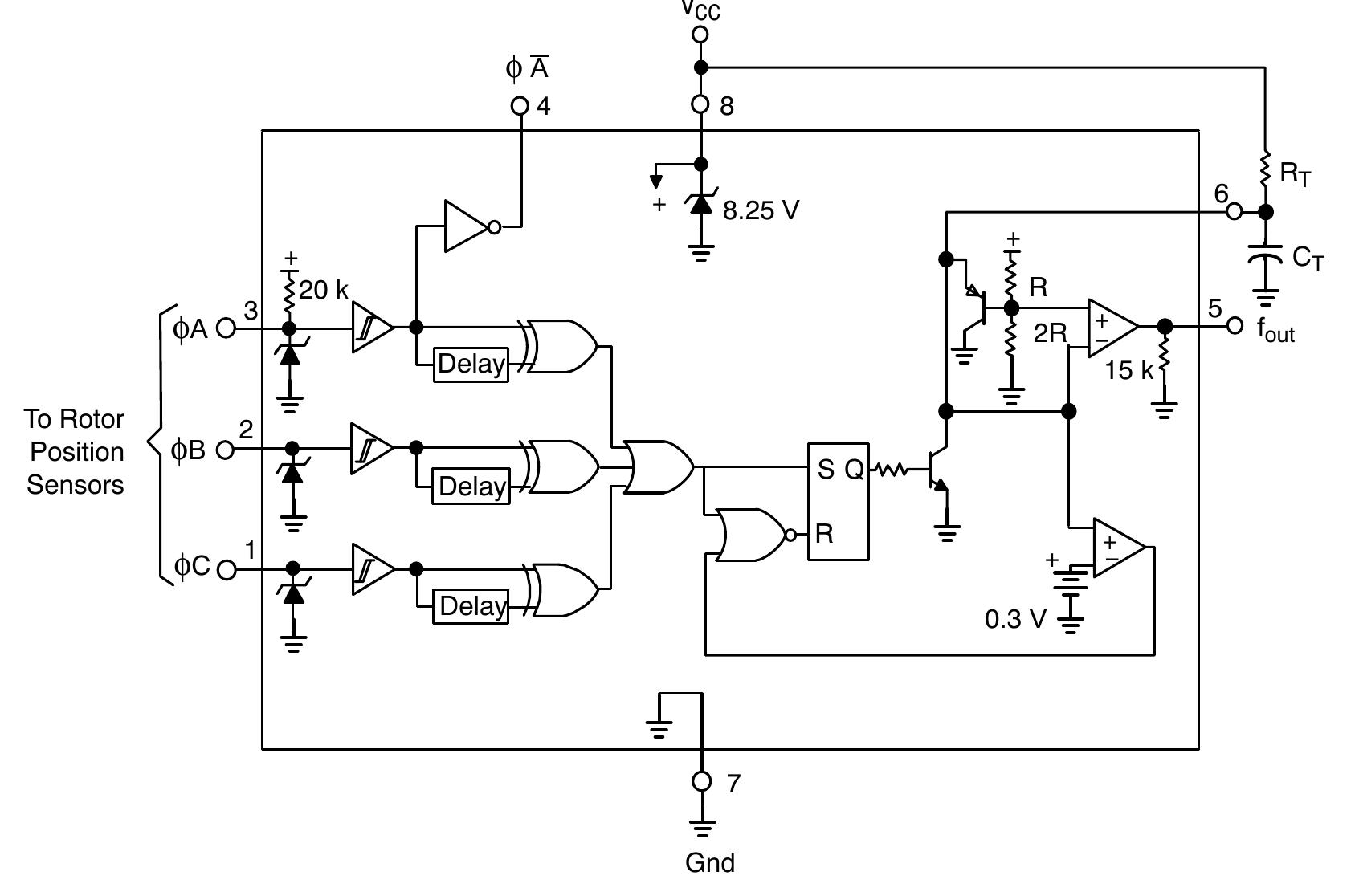 Representative block diagram of mc33039