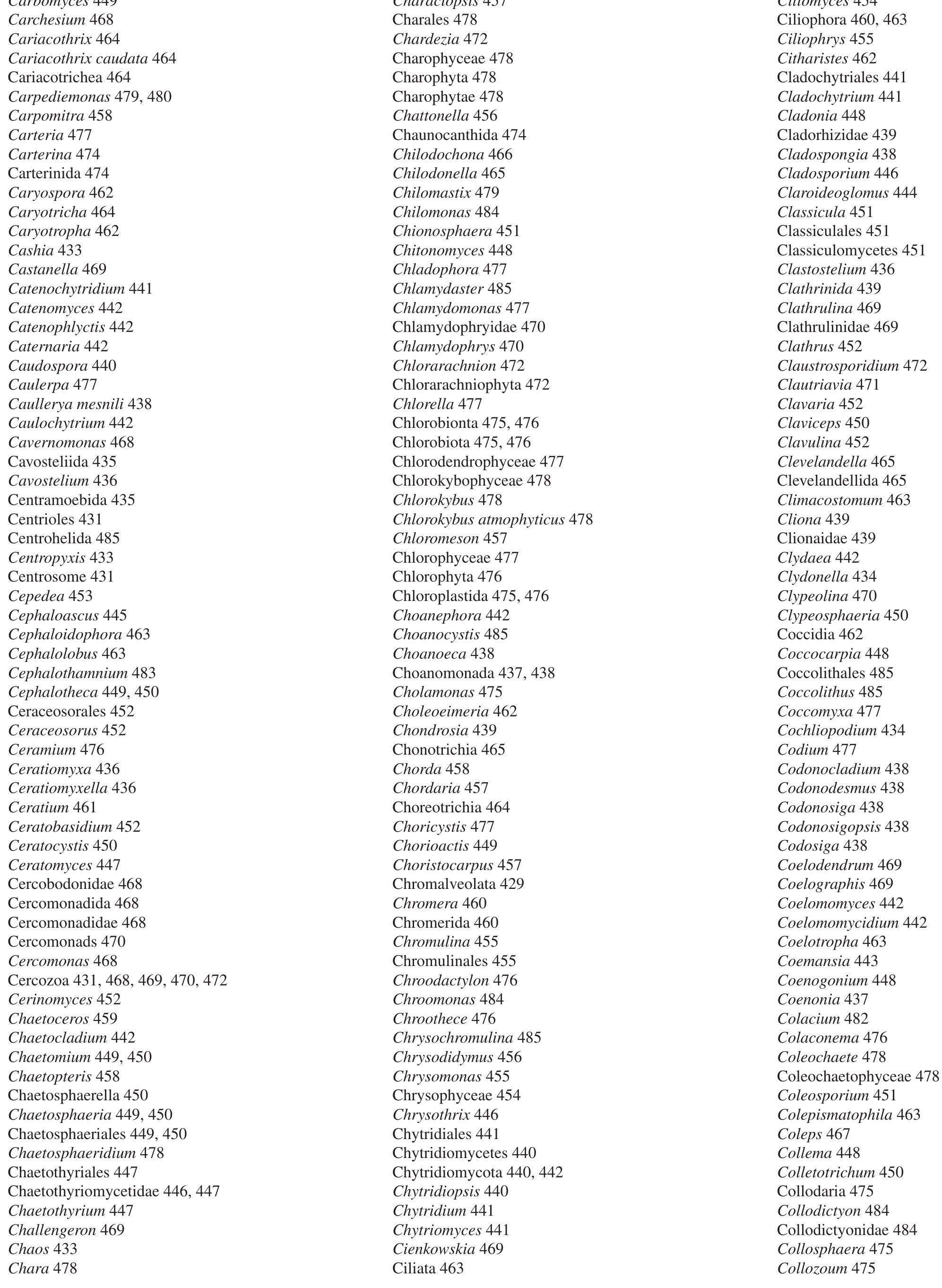 Table 4 - The Revised Classification of Eukaryotes