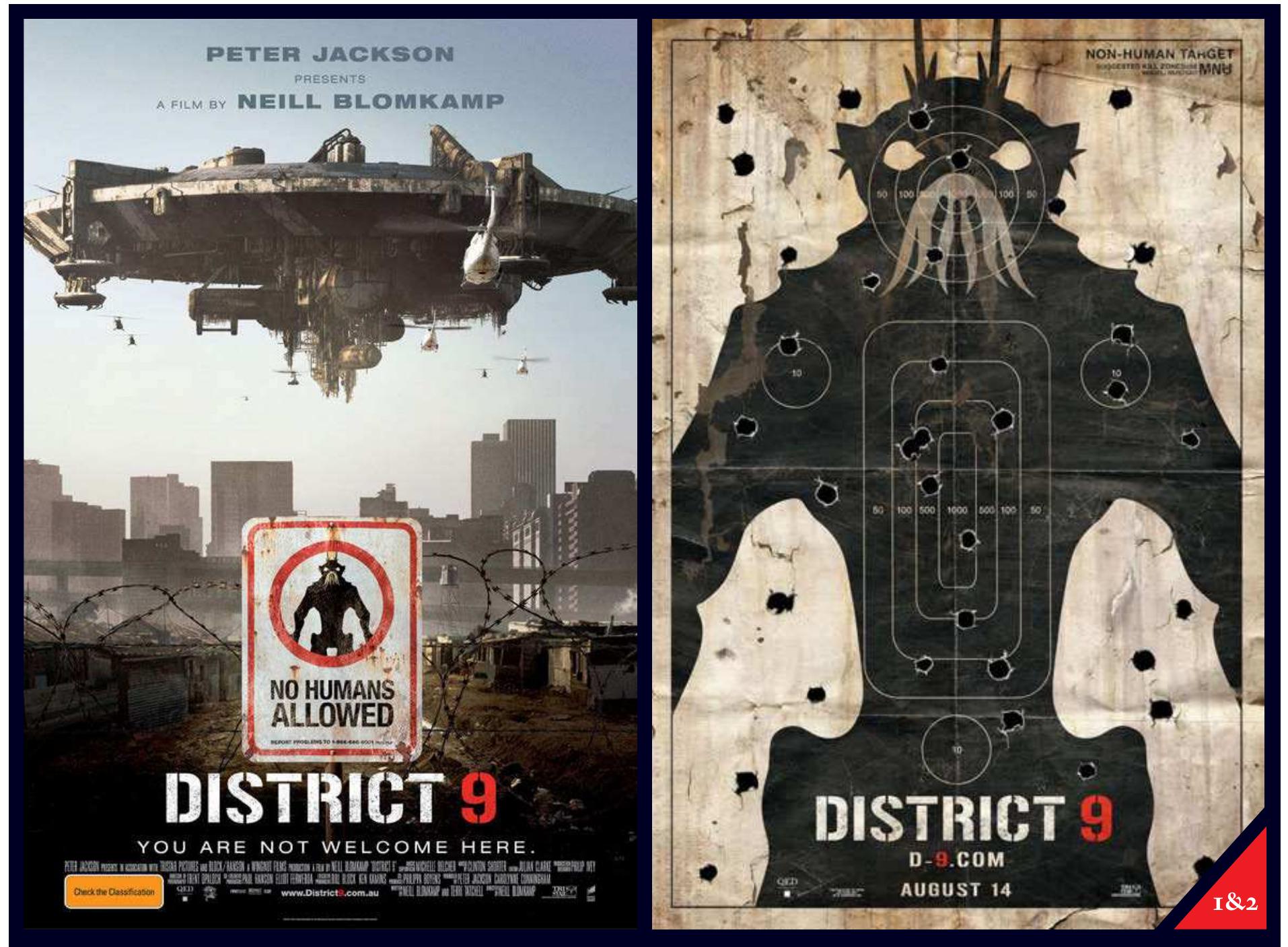 S 1 & 2: example of official movie posters (left) and viral