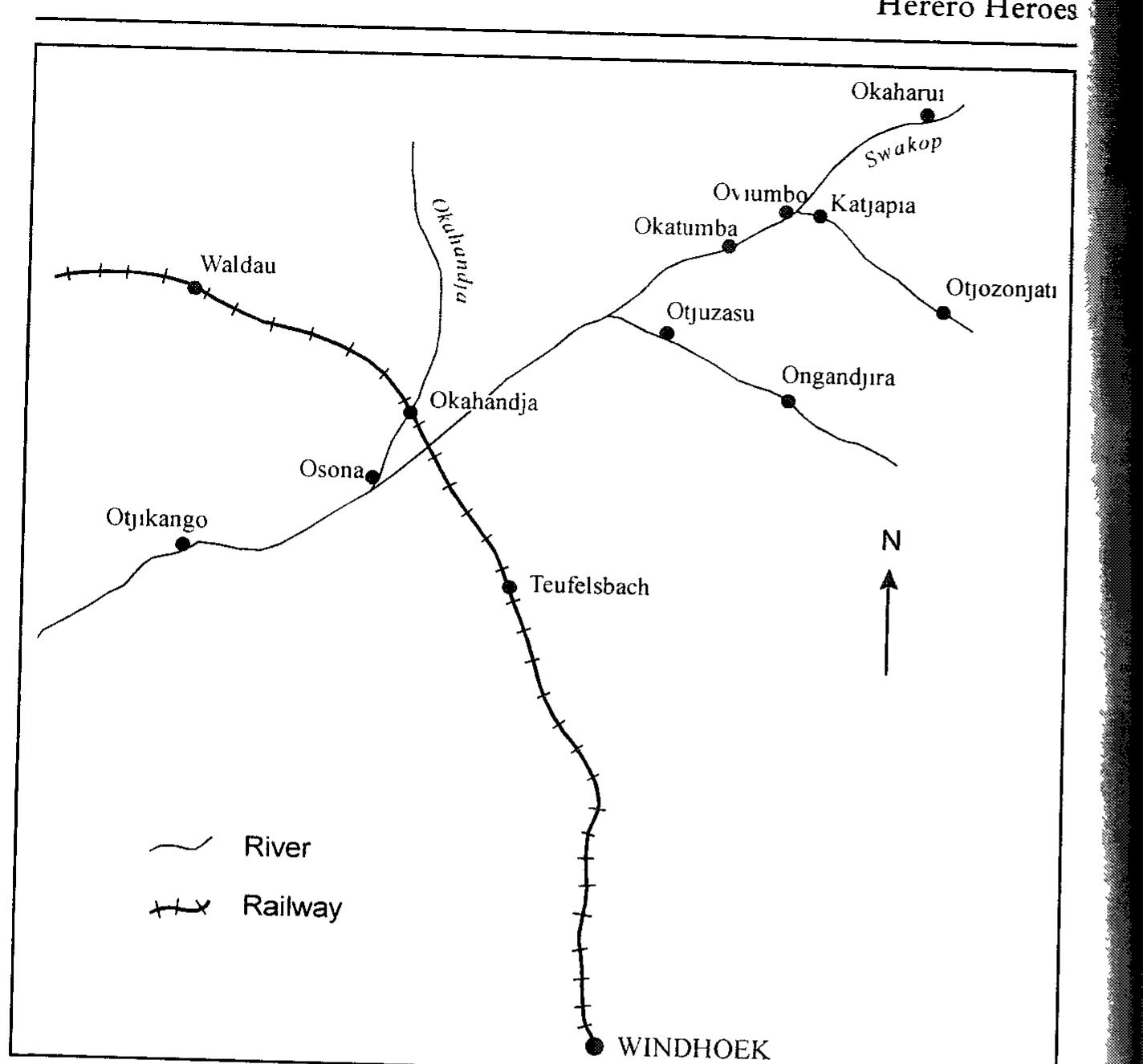 Map 5.1: schematic map of central namibia in the sirst