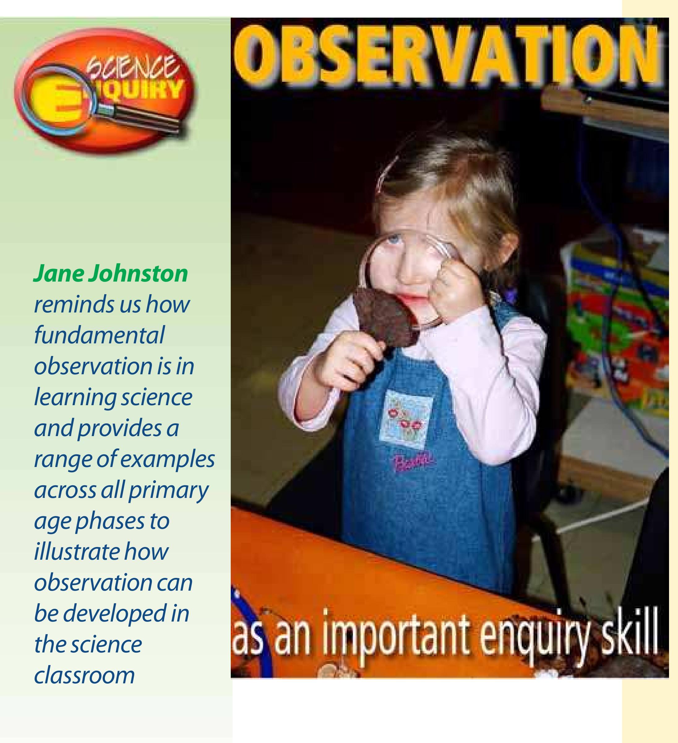Figure 1 - from PRIMARY SCIENCE 106 Jan/Feb 2009 Learning