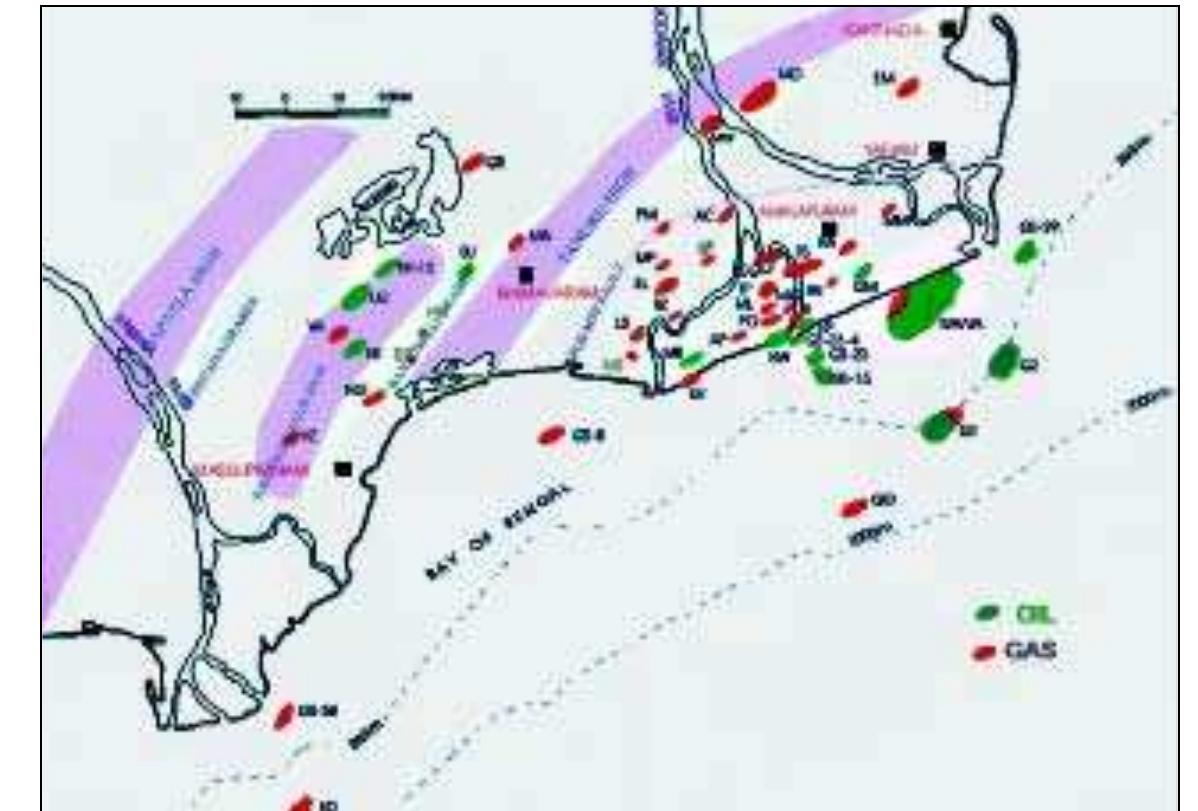 Tectonic and the oil and gas map of kg basin the