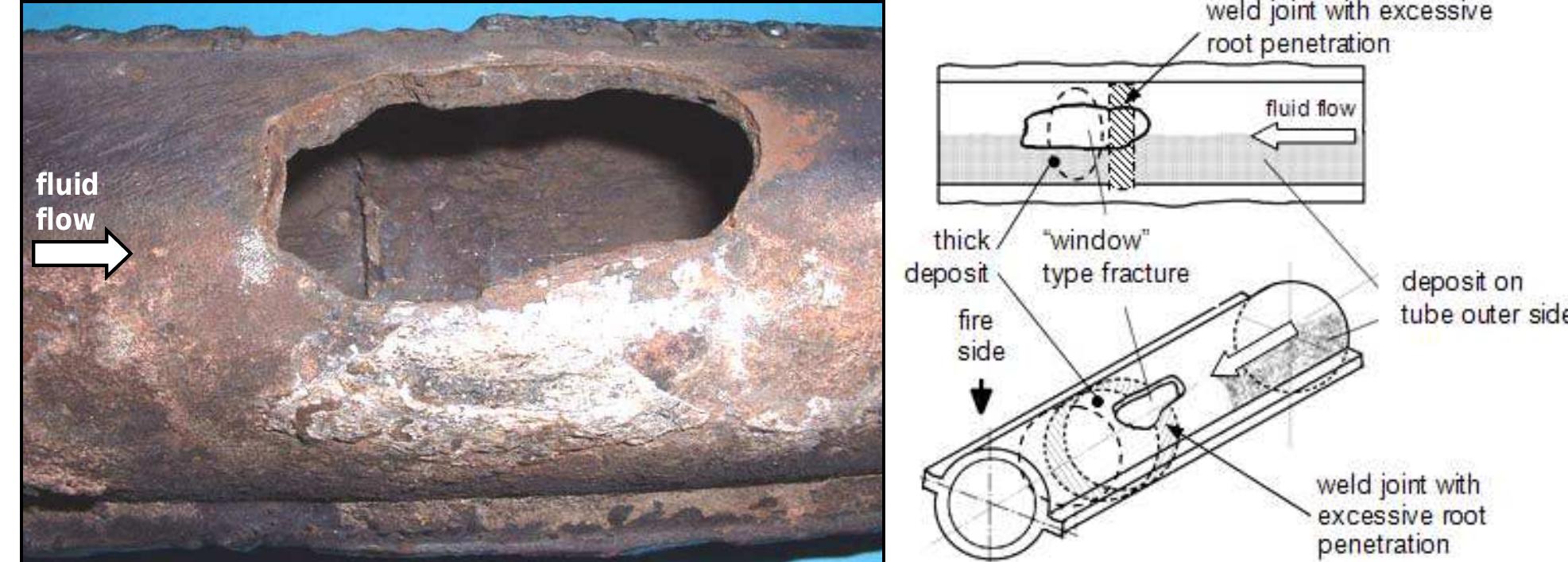 - macro photo of “window” type fracture with schematic view
