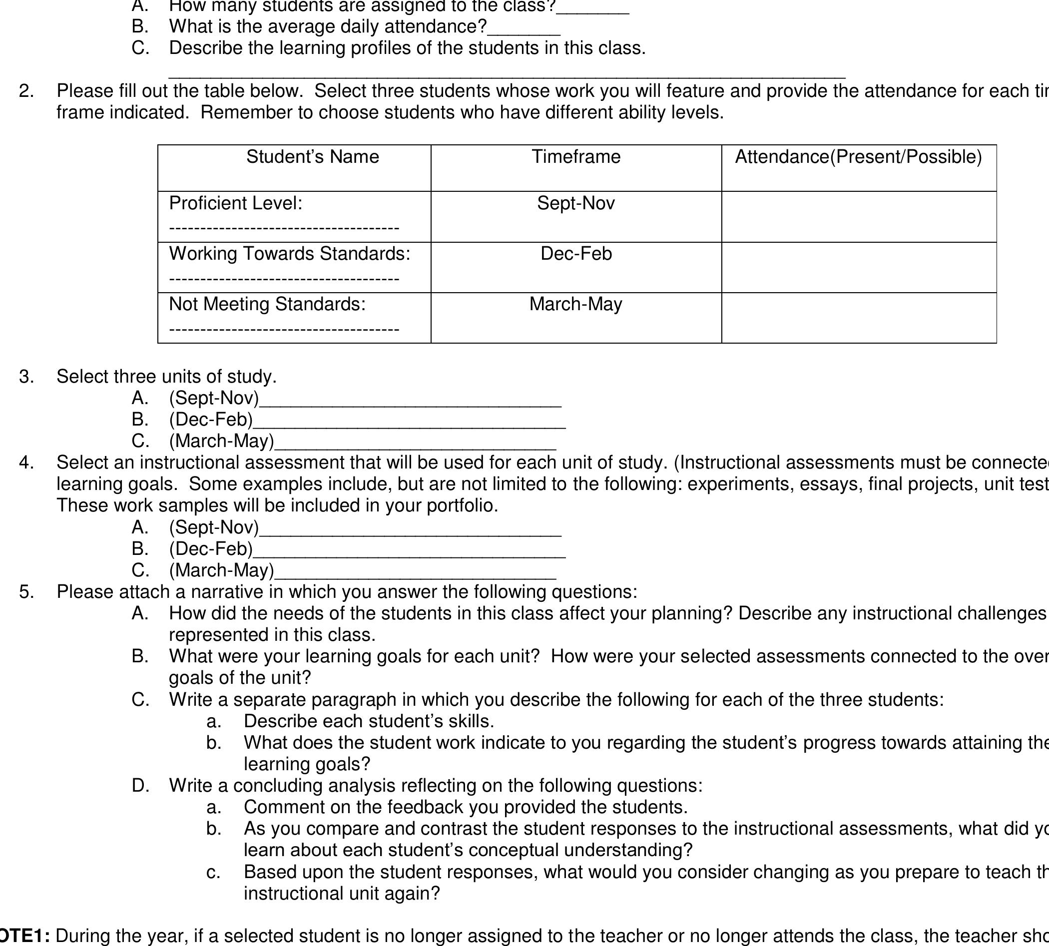 Table 3 - TEACHER EVALUATION GUIDE Annual Professional