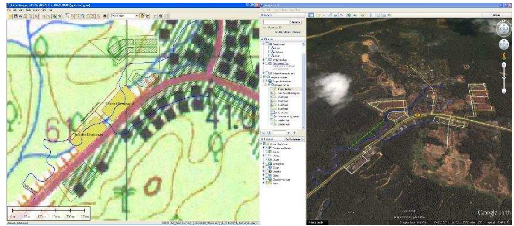 2 : comparing and import files from google earth to global