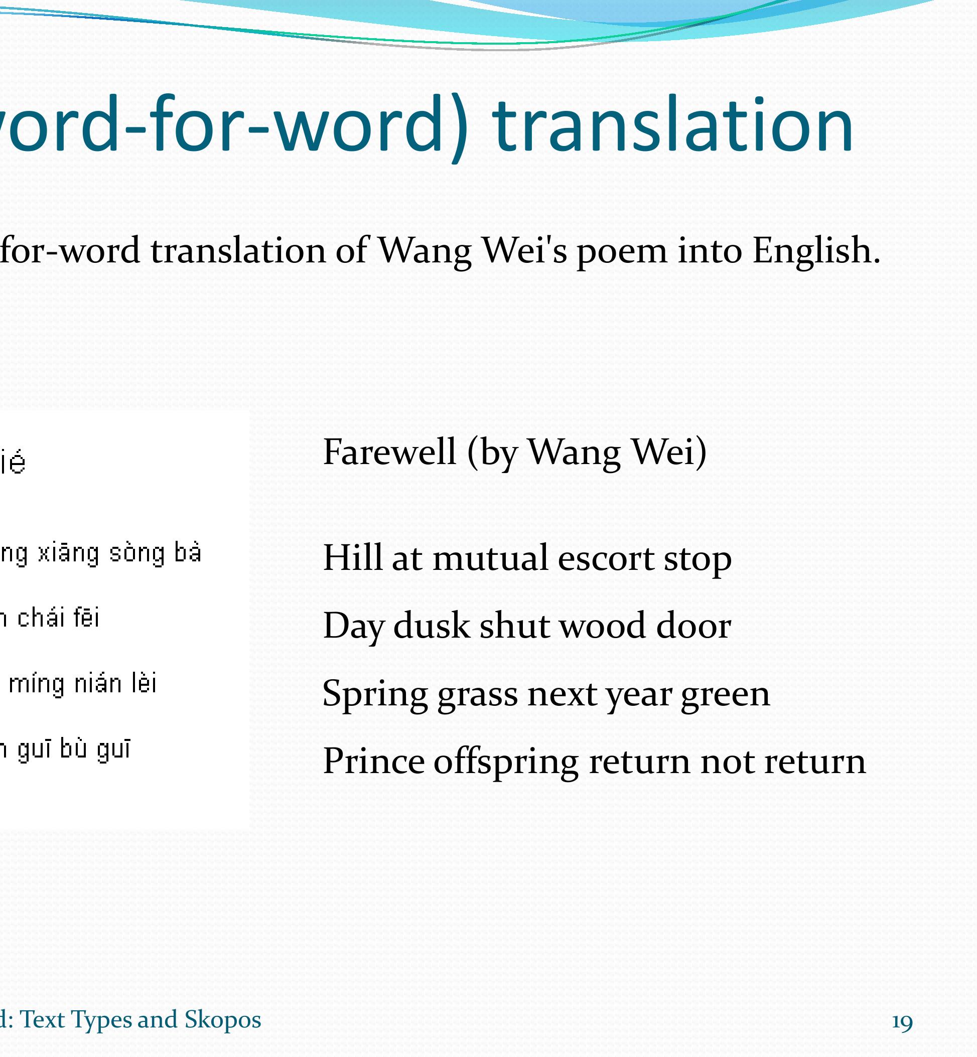 Figure 7 - NORD Text Typology and Skopos Theory