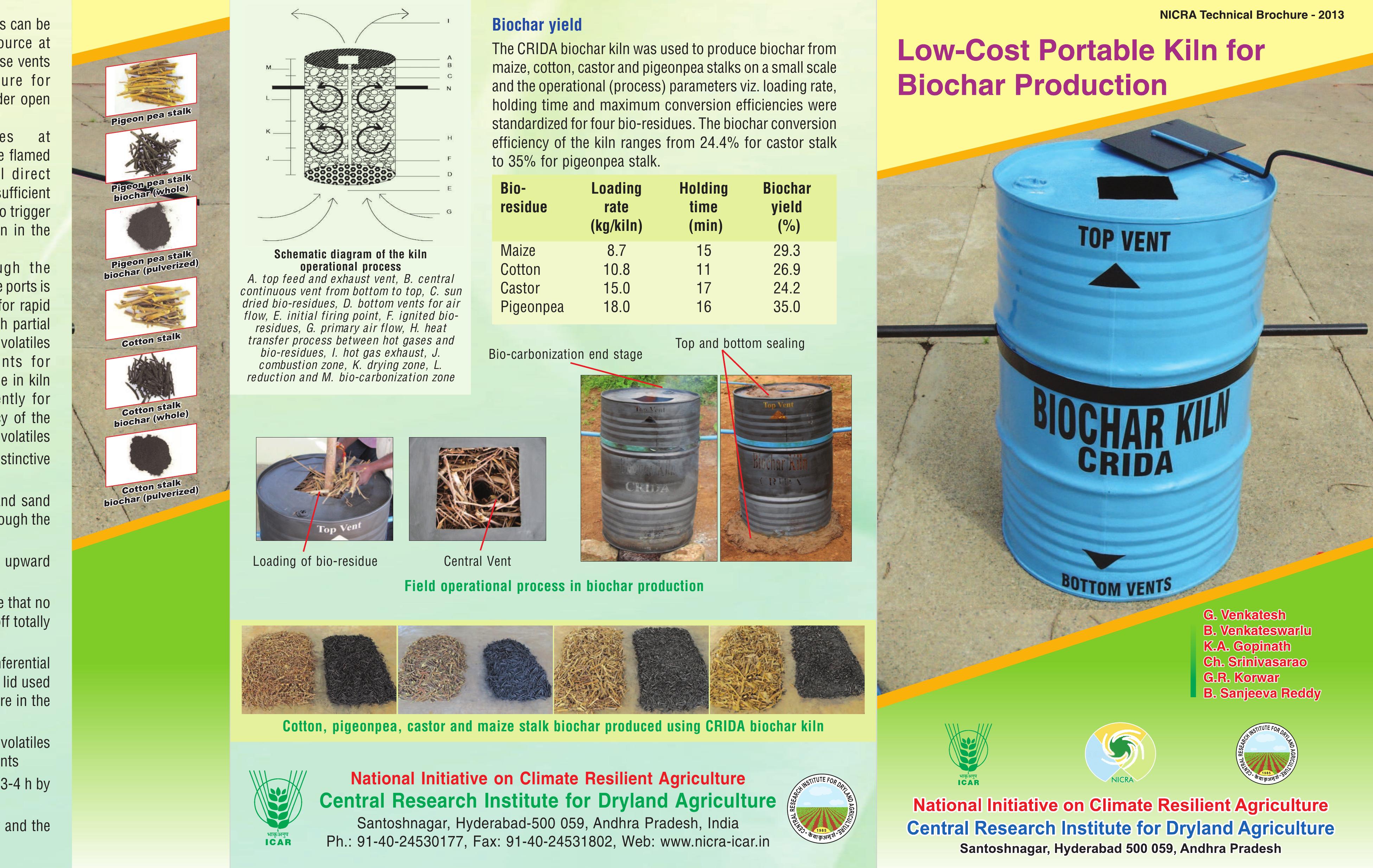 Figure 1 - Low-Cost Portable Kiln for Biochar Production