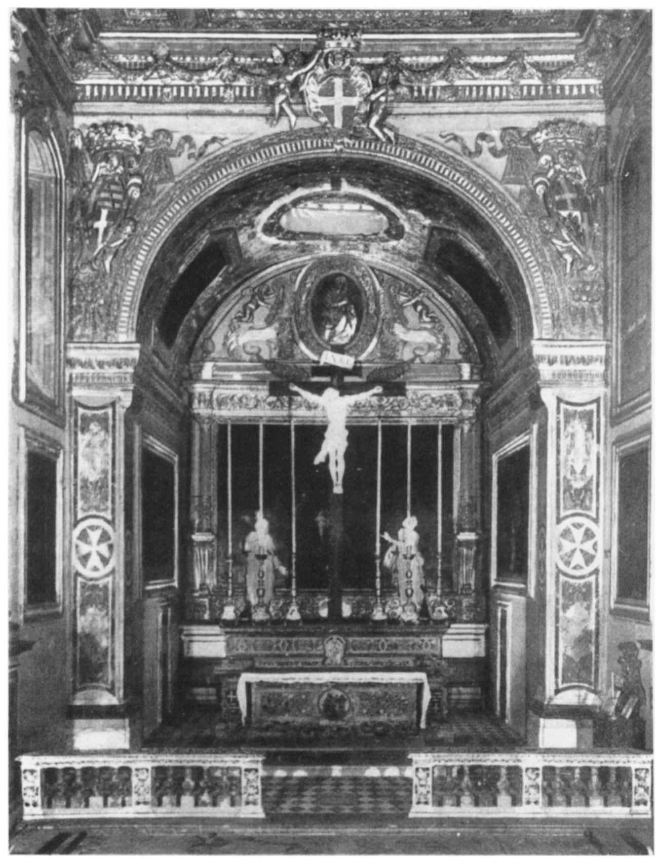 The column on the left and the agony in the garden on the