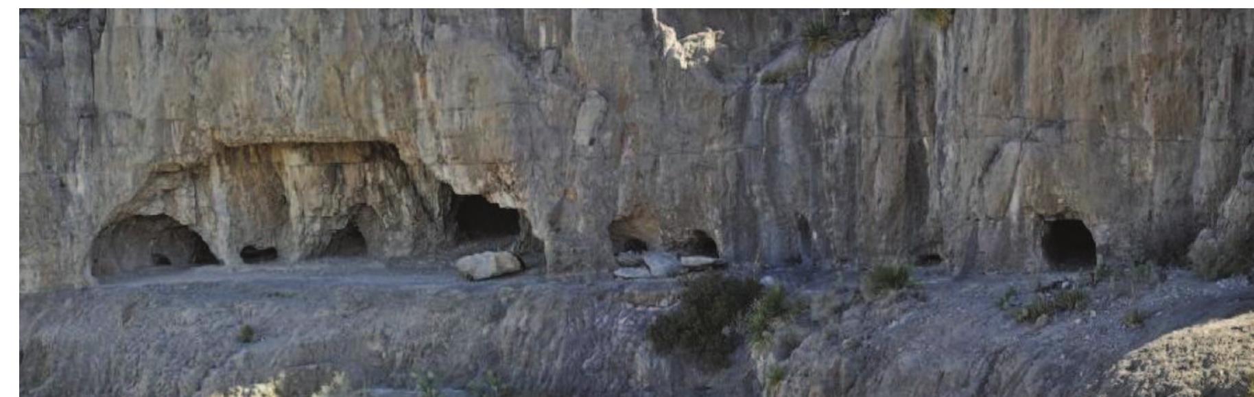 Picture cave rock alcoves where seventeen pictograph panels