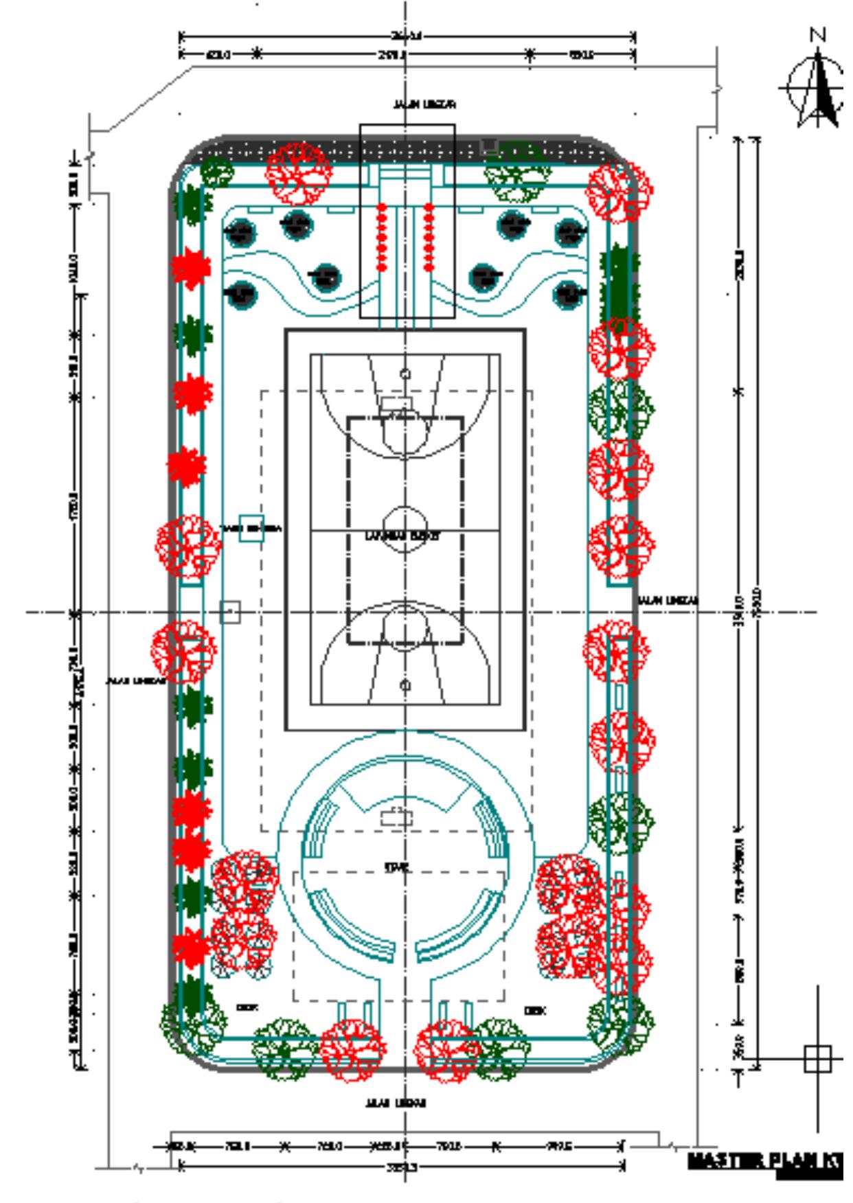 Gambar : denah rencana lapangan k warasan