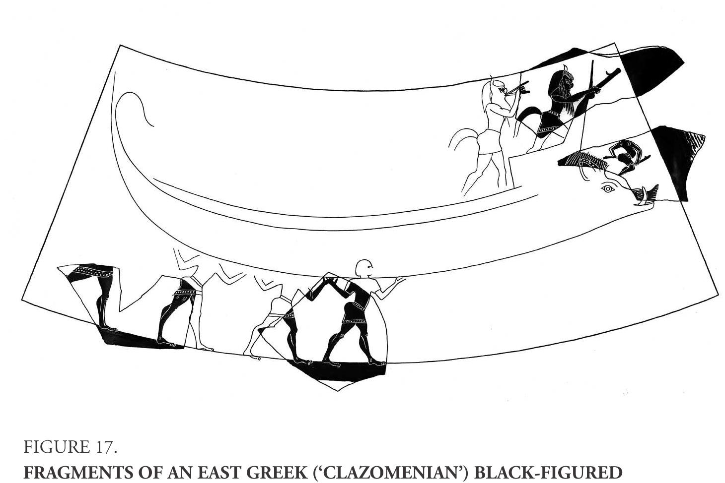 Wagons and ship-wagons is provided by vase-fragments