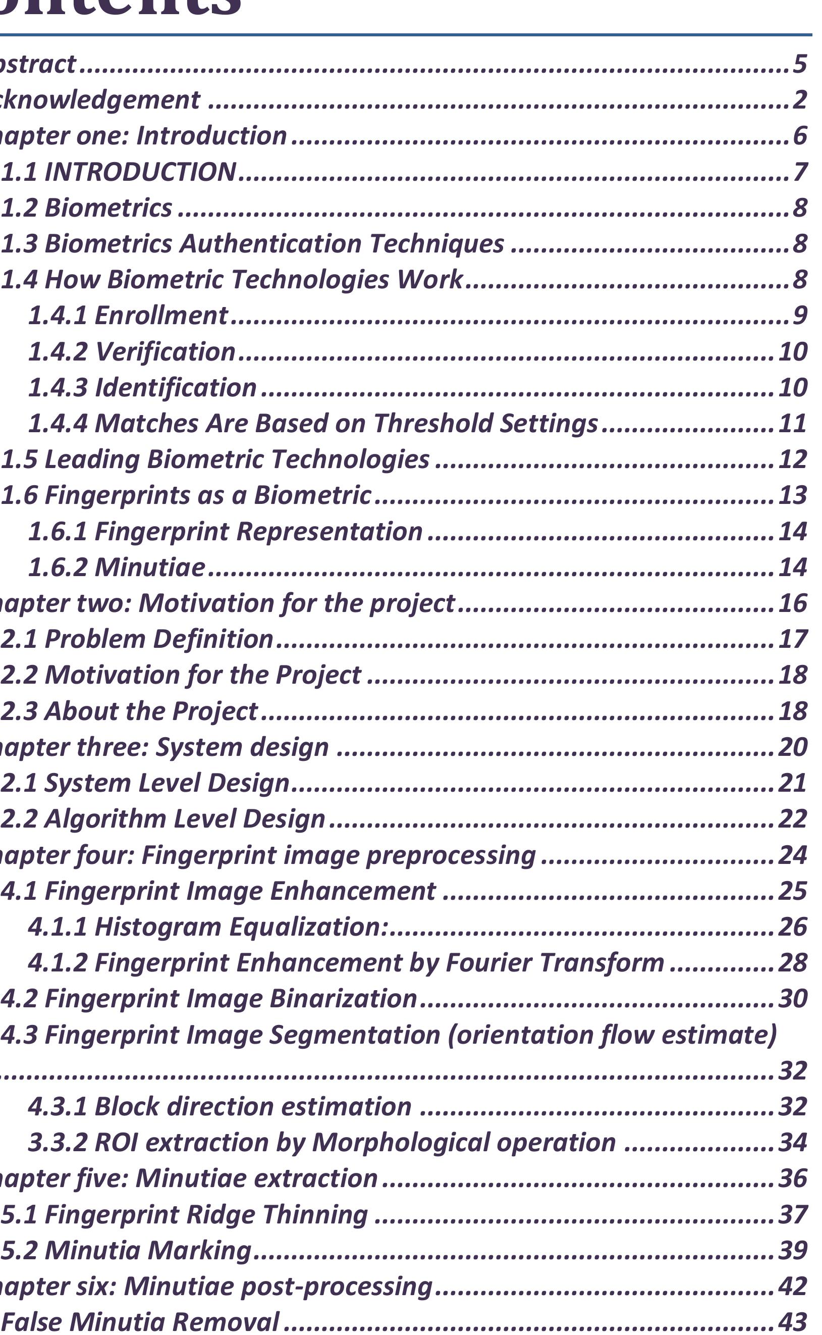 Figure 1 - Fingerprint Recognition using MATLAB Graduation Figure 1 - Fingerprint Recognition using MATLAB Graduation