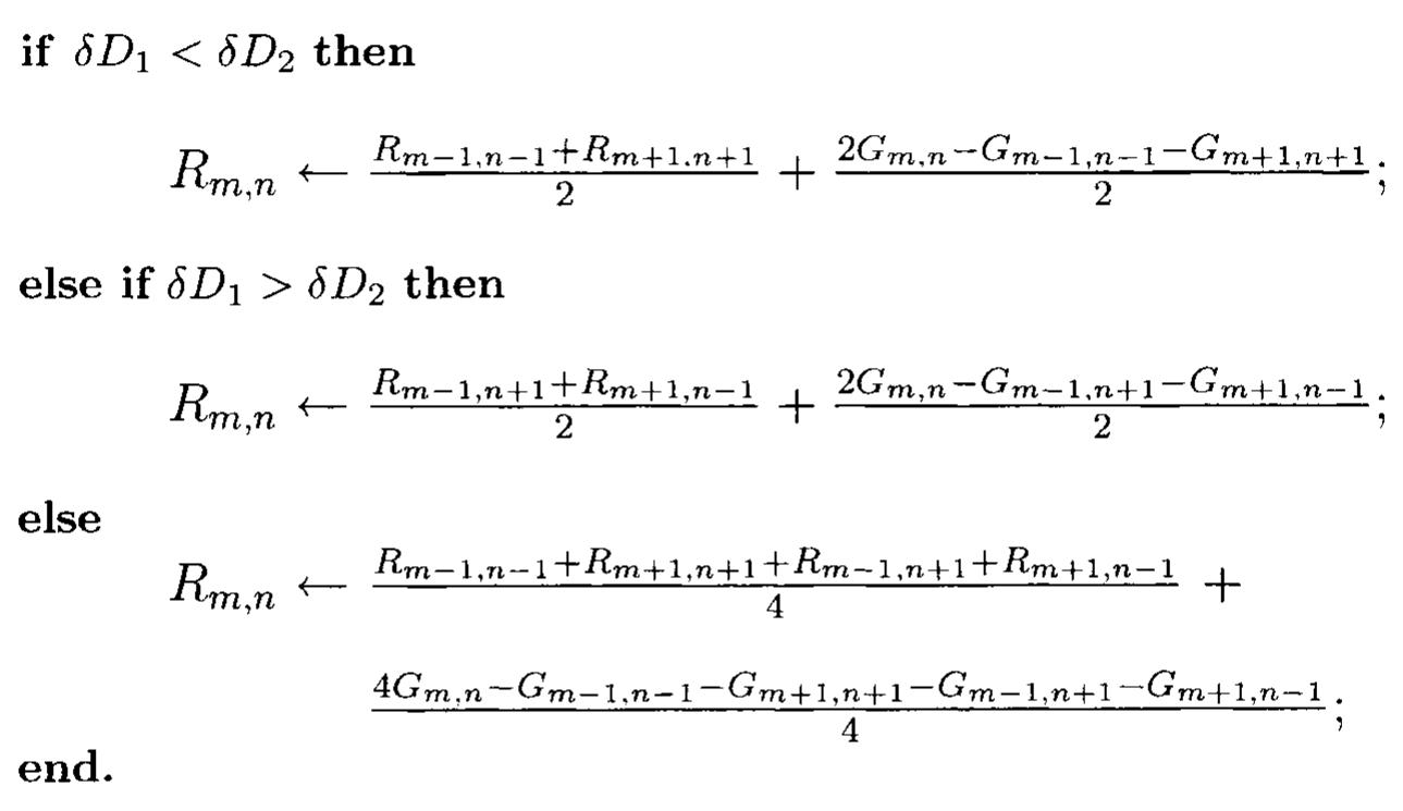 This algorithm provides much better visual quality of the