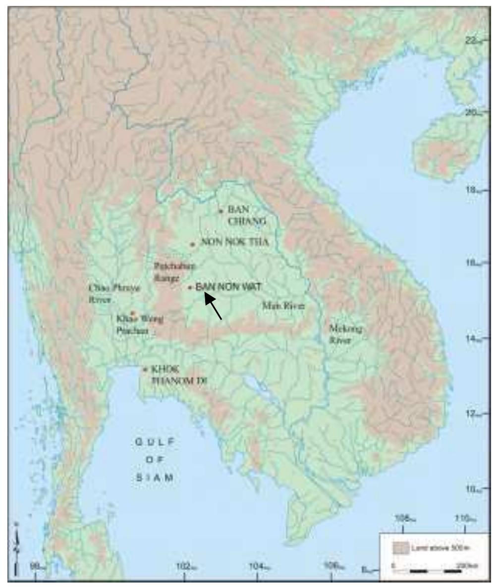 Map of southeast asia showing the major rivers and the