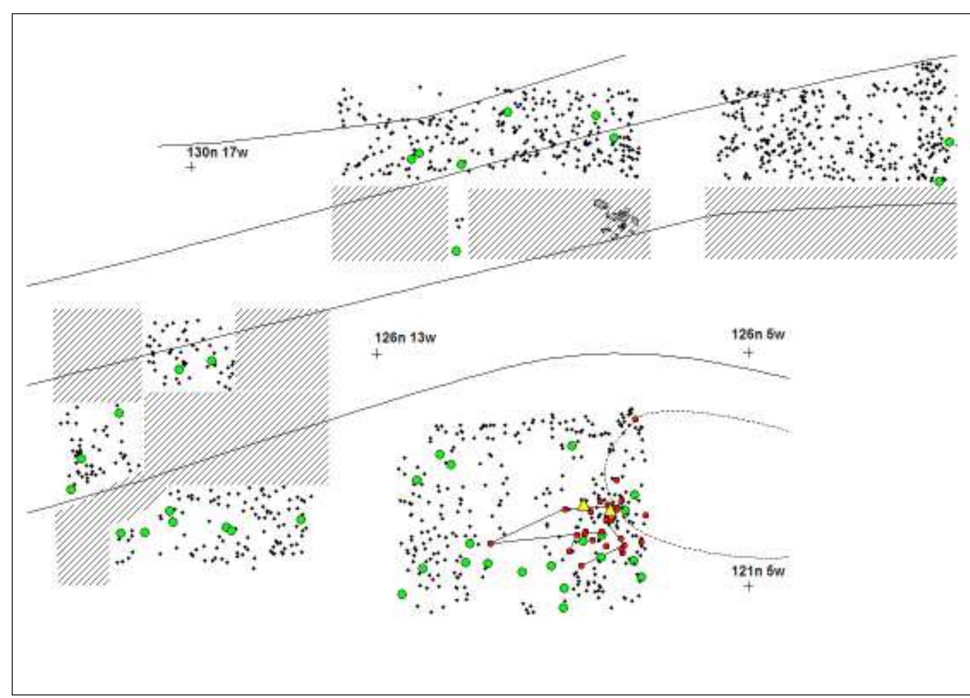 Distribution map of middle sangoan lithic artefacts with