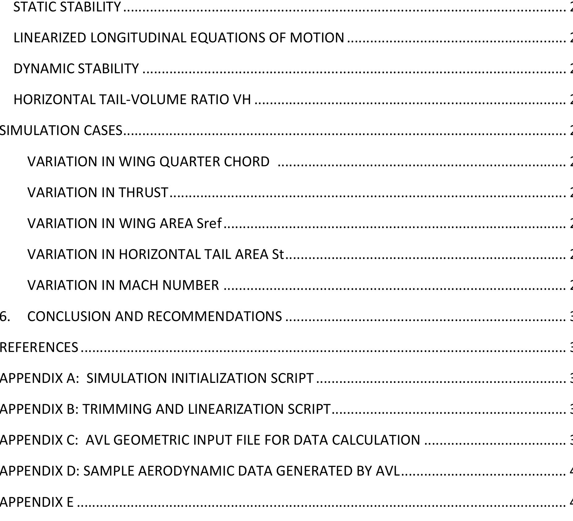 Table 1 - Ryerson University 3-DOF Longitudinal Flight