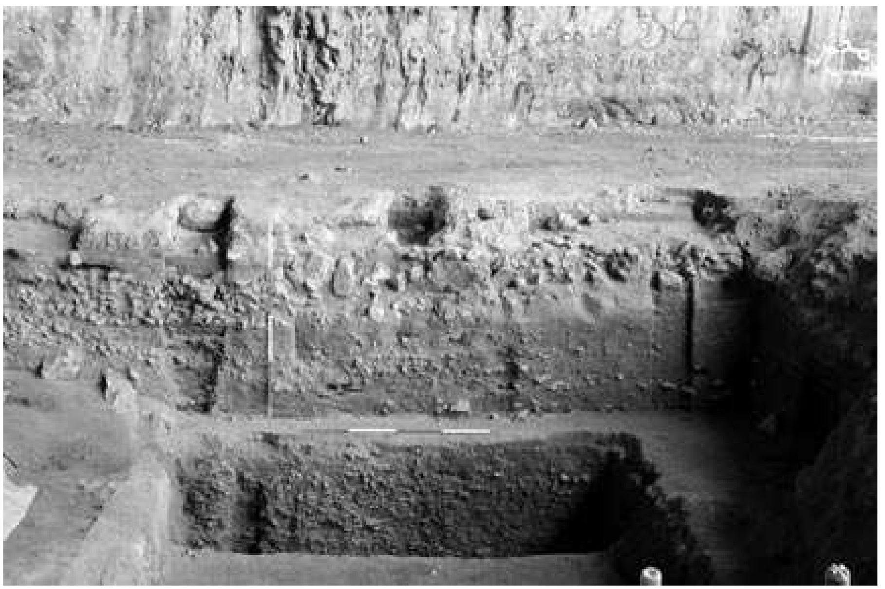 The east-facing sections of the upper trench and slot 2,