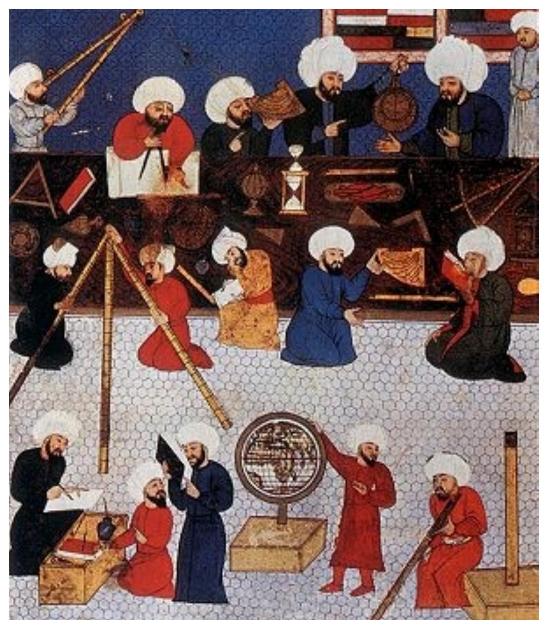 Astronomers working at the istanbul observatory takiyuddin