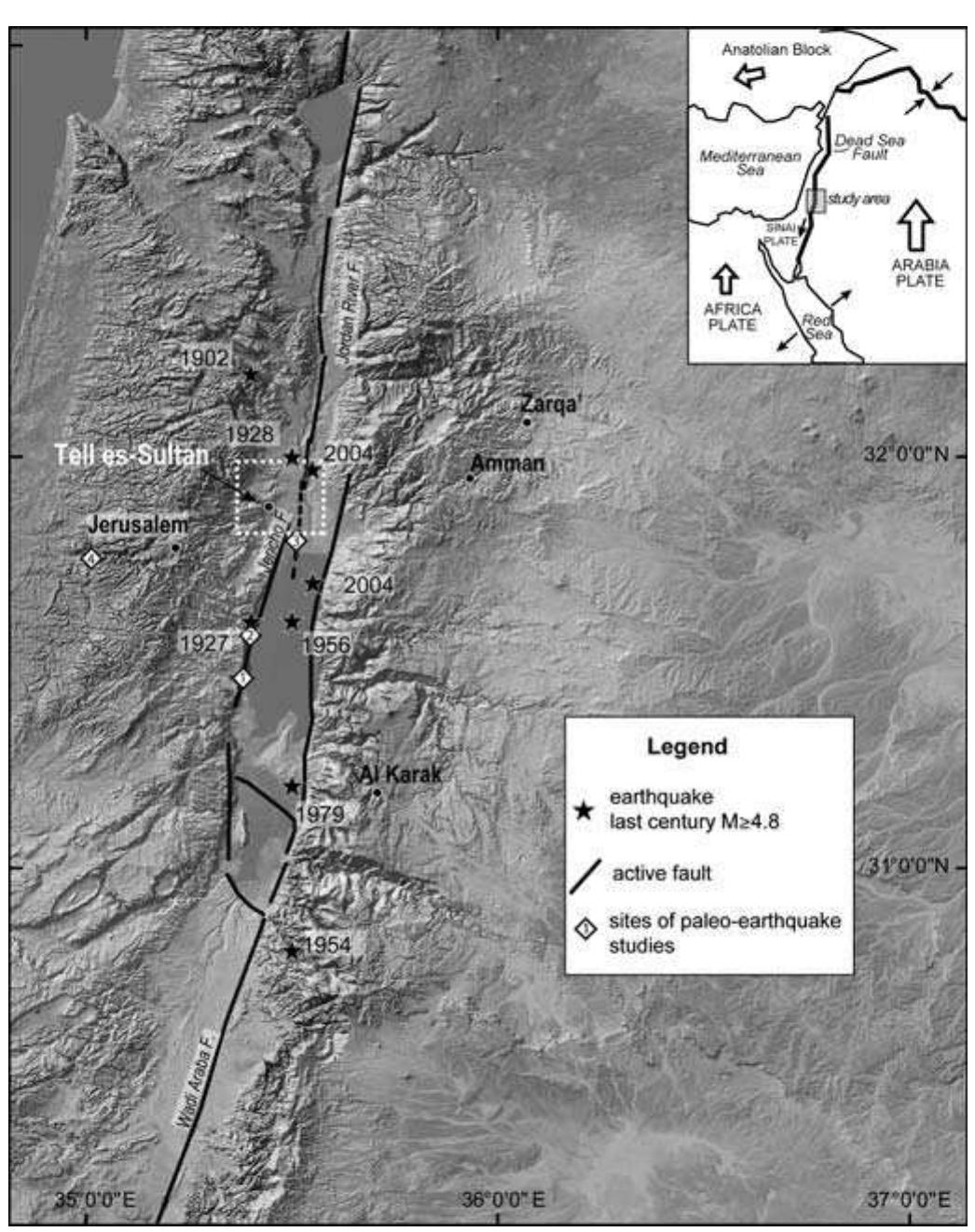 A figure 1. schematic tectonic map of the dead sea area