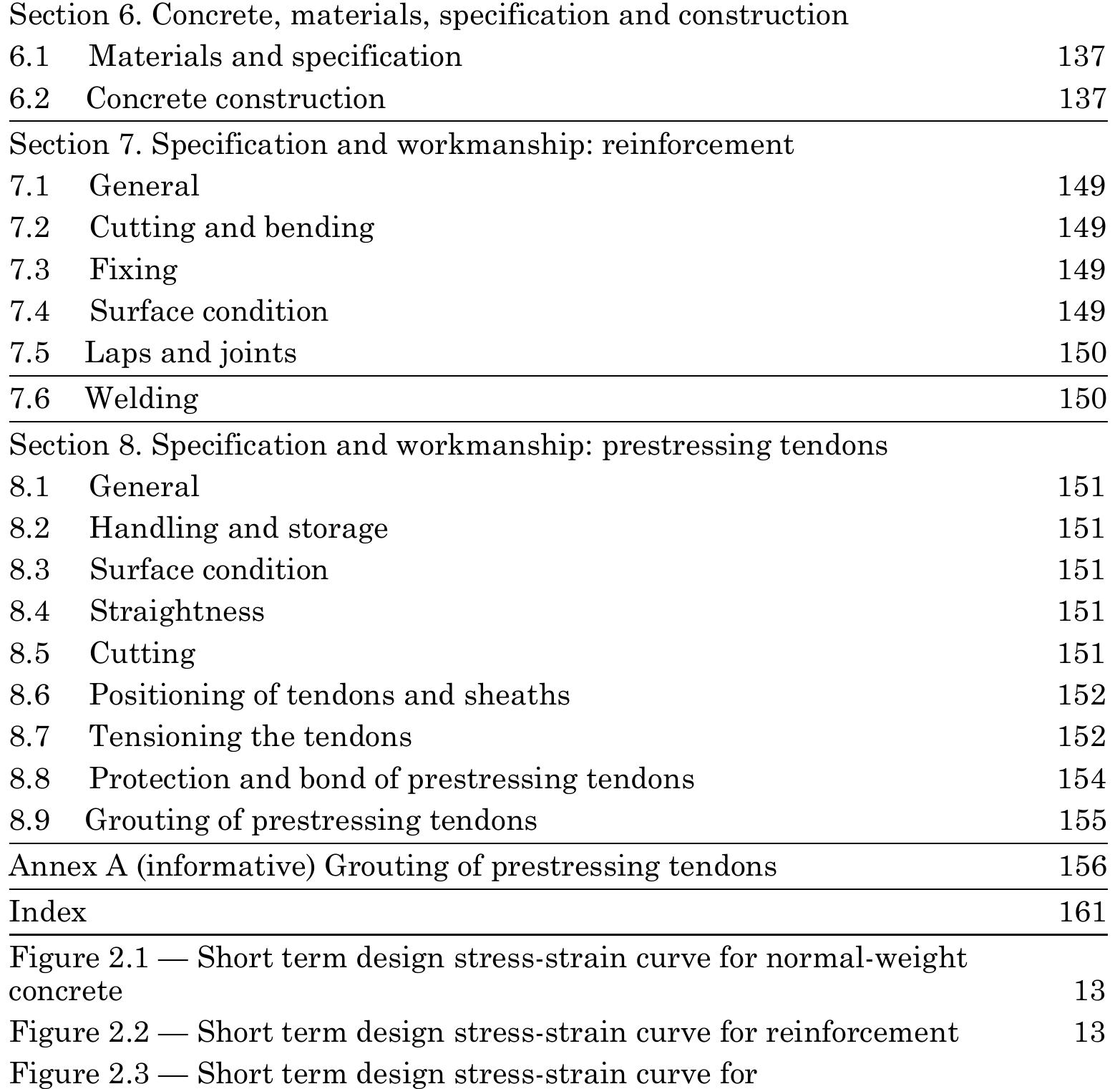 Table 4 - Structural use of concrete — Part 1: Code of