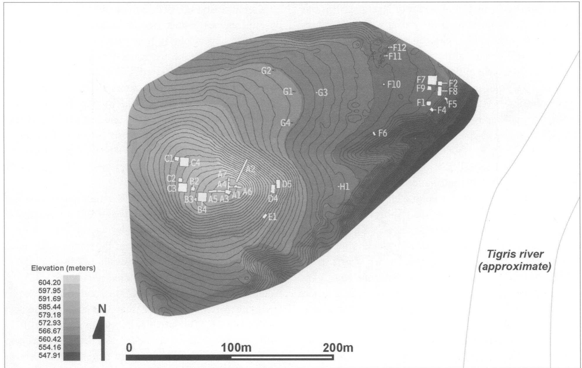 High resolution topographic map of kenan tepe showing the