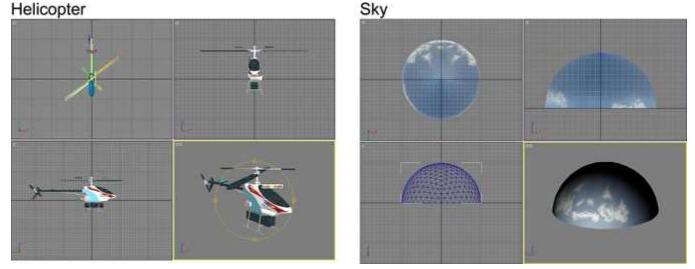 Model development in 3ds max.