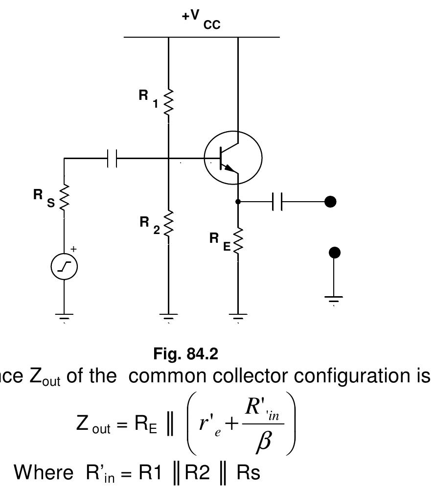 The output impedance of a circuit is the impedance that the