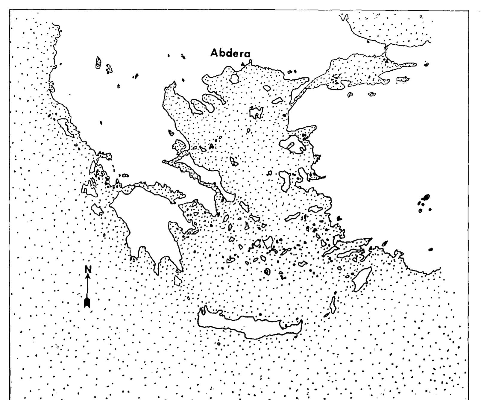 Map showing location of site abdera-polystylon.