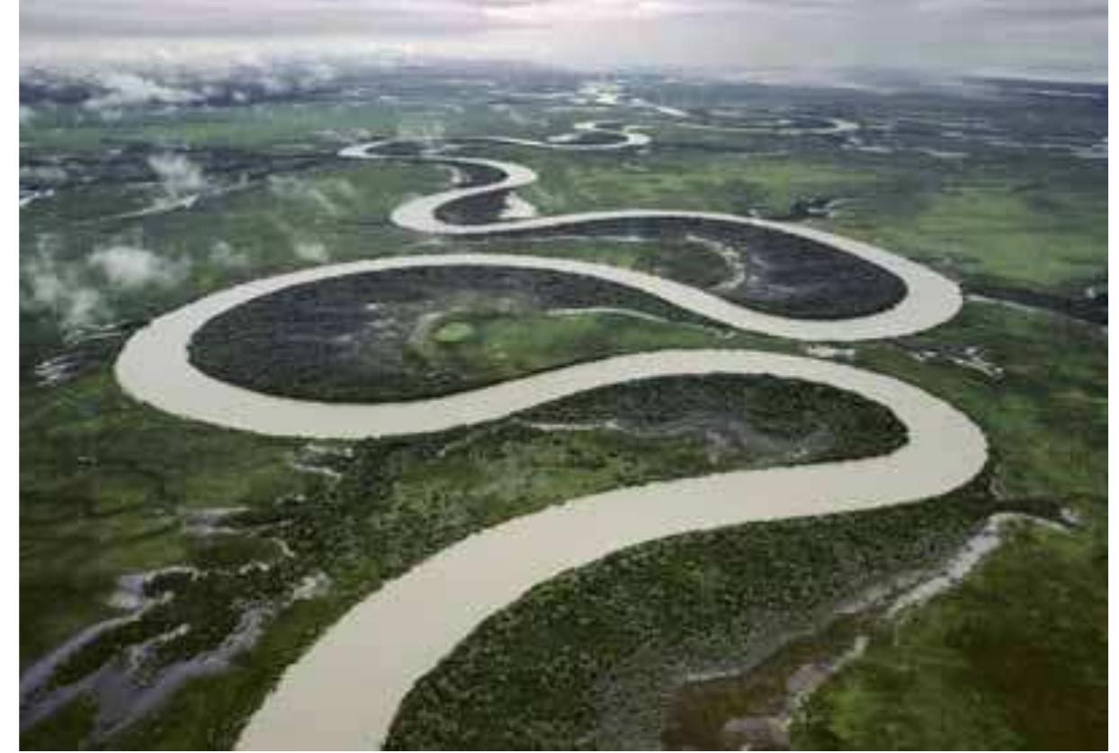 River, swollen by the monsoon rains, snaking through arnhem
