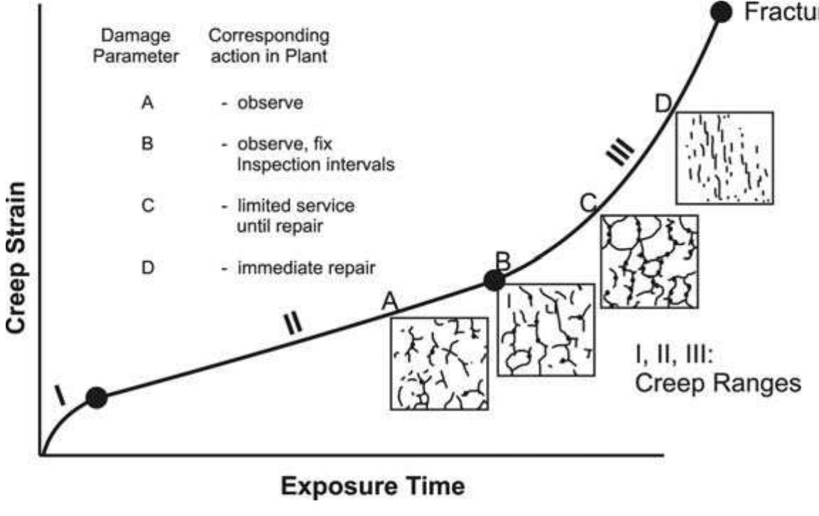 Neubauer's classification of creep damage based o: replicas