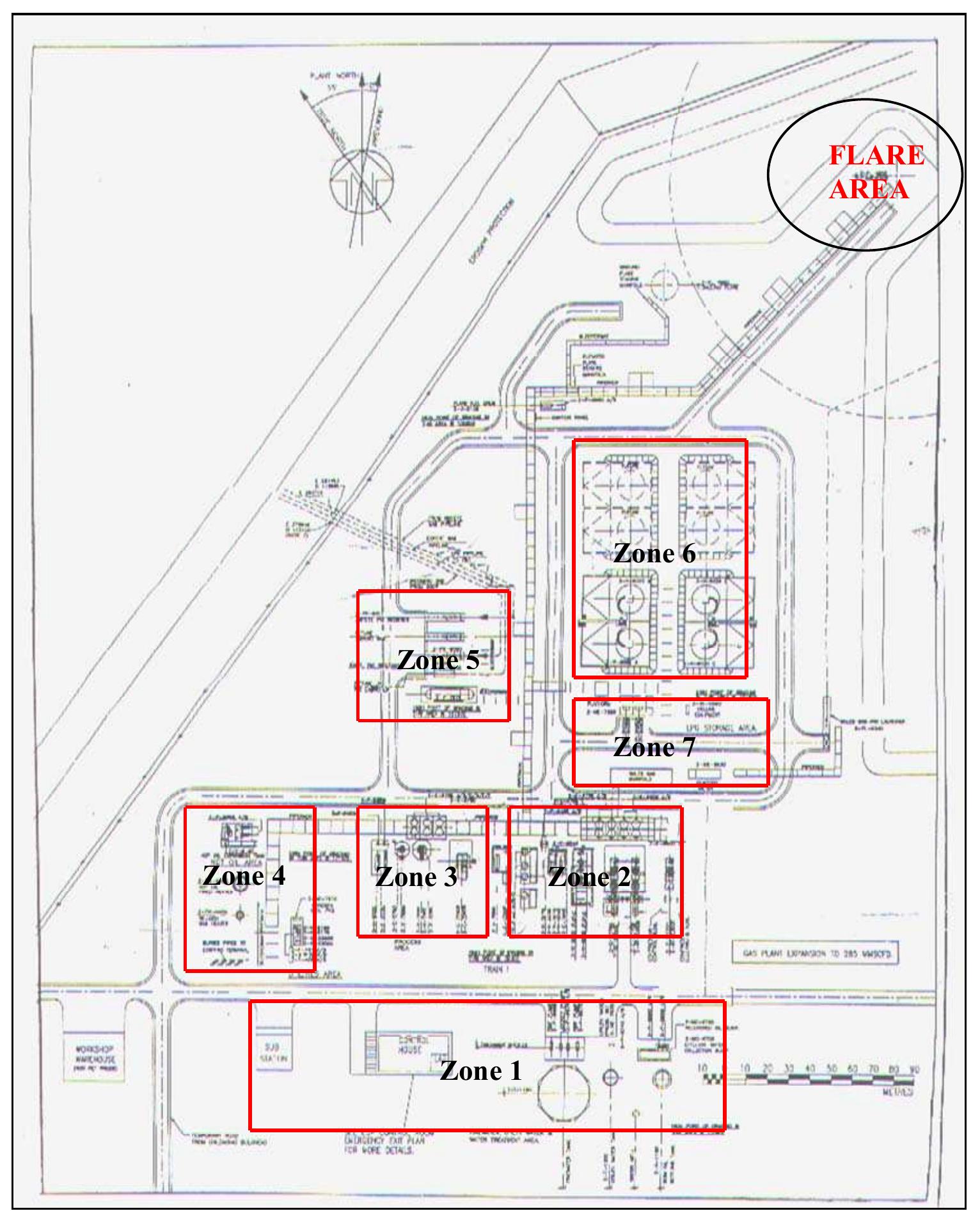 Map of the gas liquefaction area