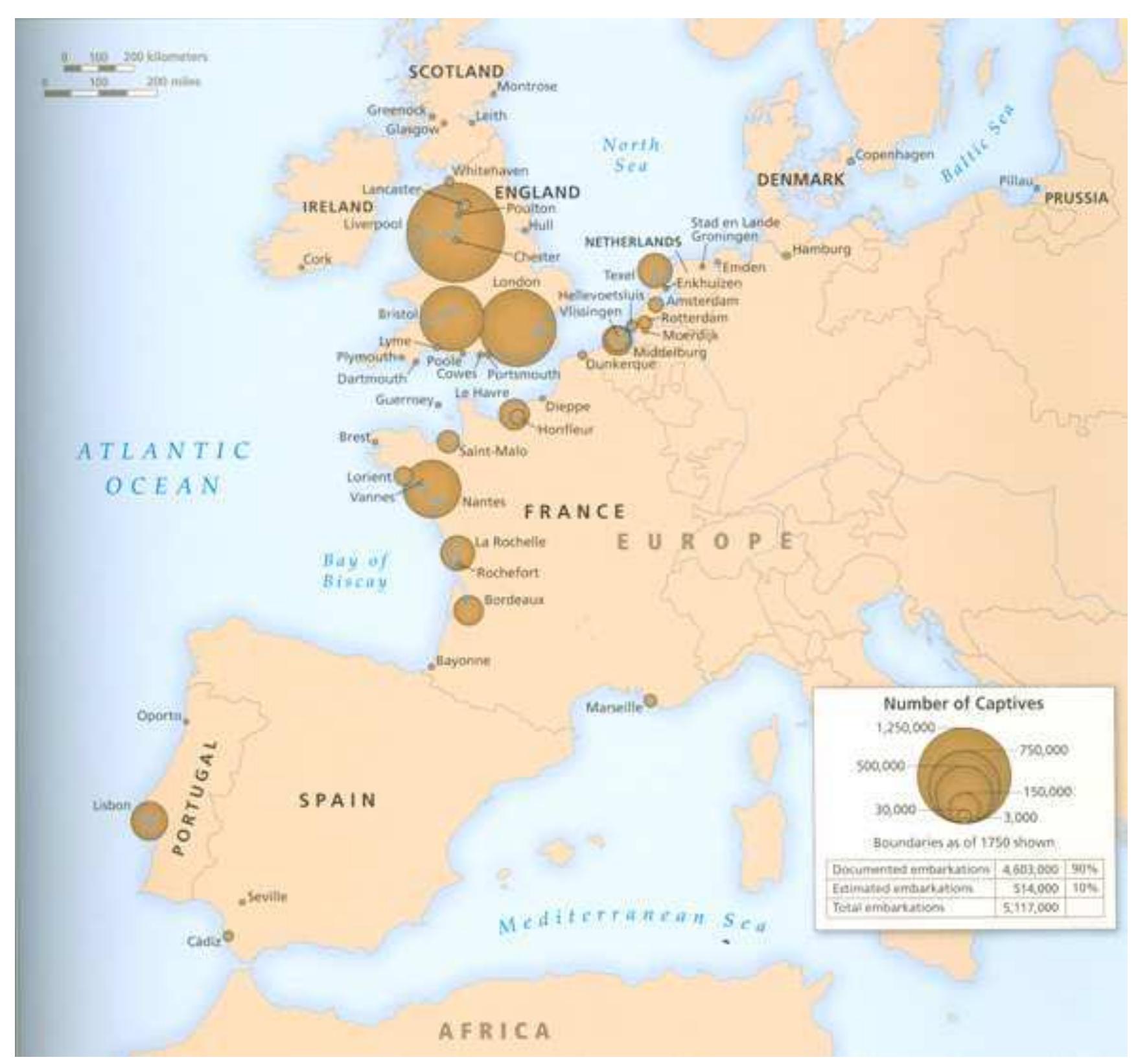 Slave trade see walvin (2001: xiv-xv). figure 1.2 — map