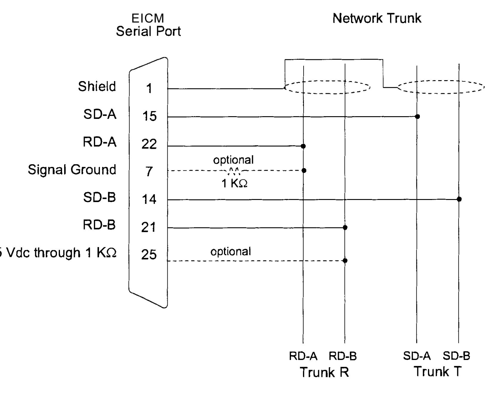 This figure shows pin-out and wiring information for a
