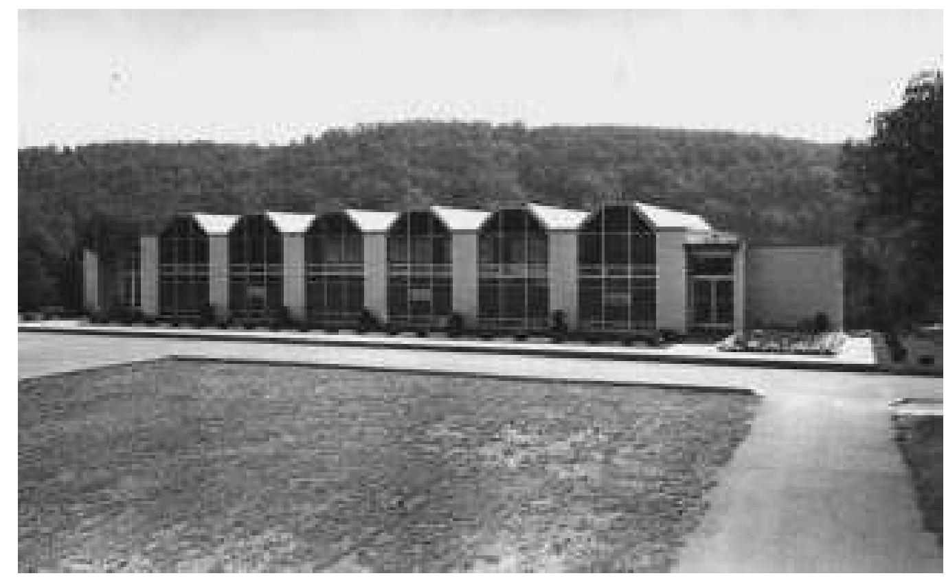 13 cold-formed steel panels used in folded-plate roof. (h.