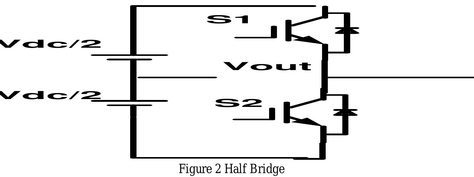 A half h-bridge fig.2 shows the half h-bridge configuration.