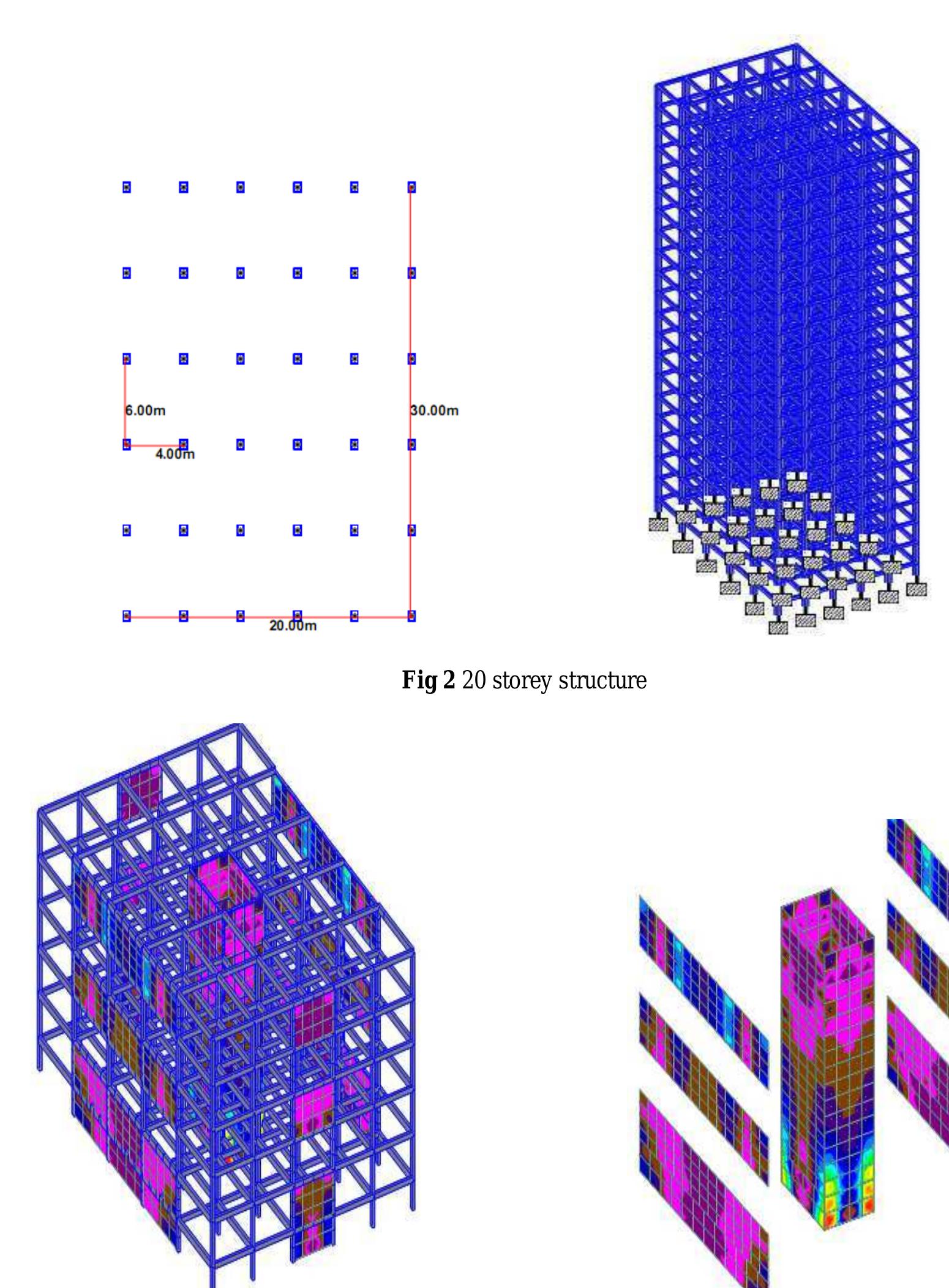 Shear wall framed structure elevation fig 4 stress contour
