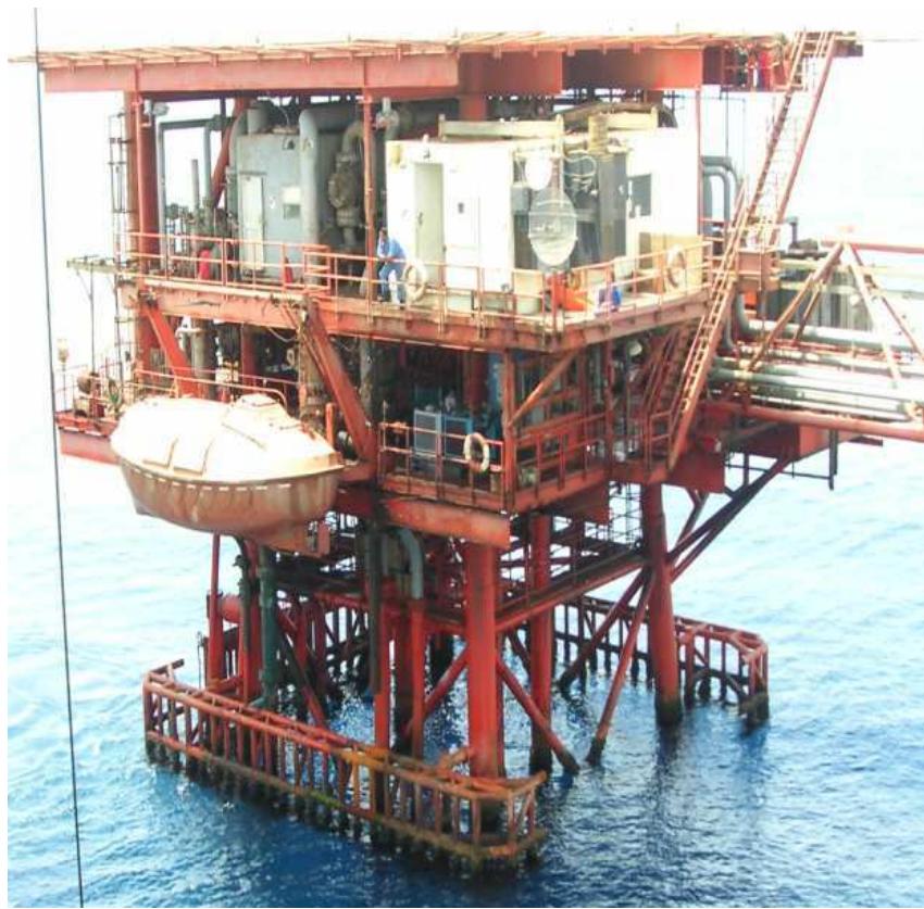 Sketch map of the platform model fig. 5 finite element model