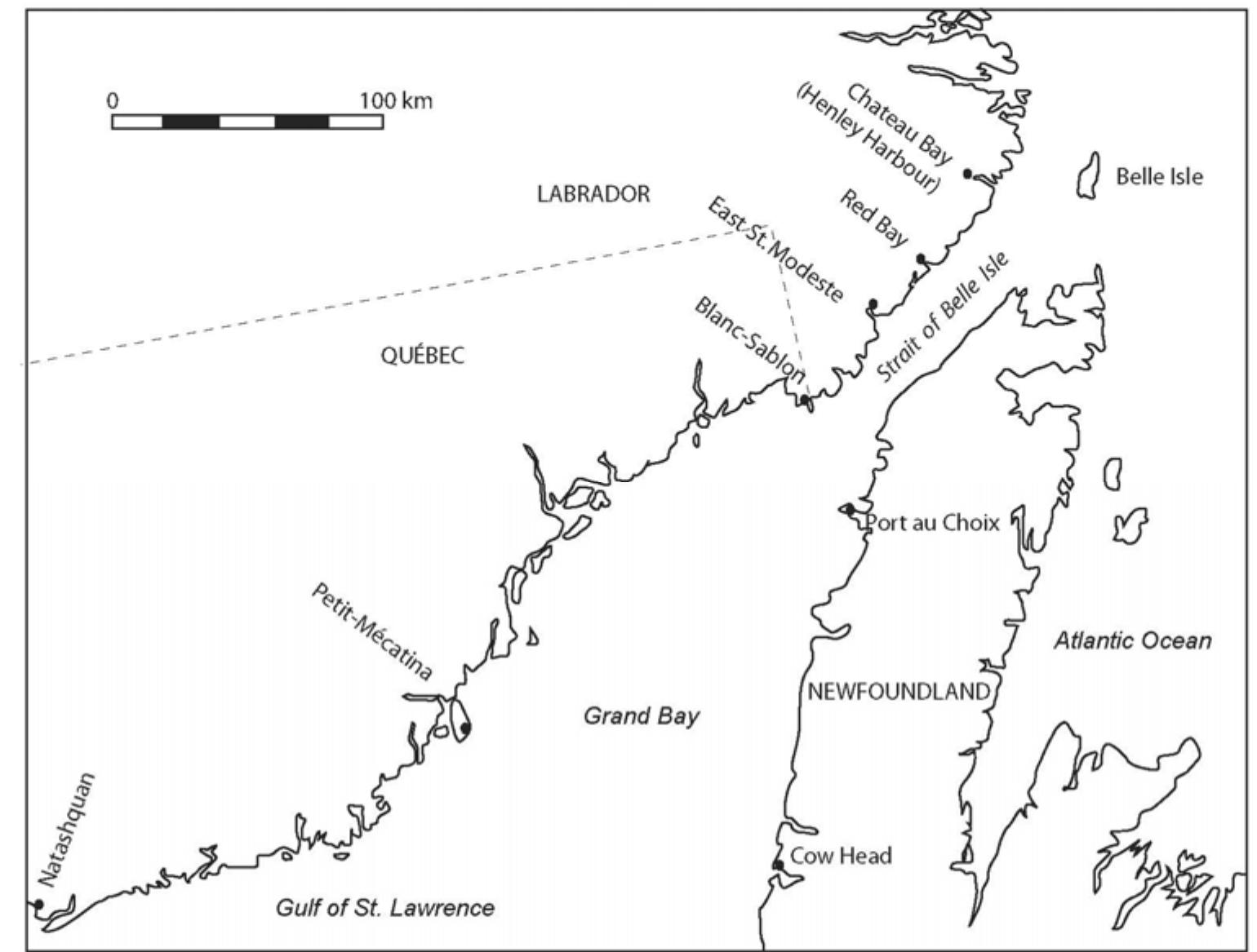 Basque whaling sites in the strait of belle isle and grand