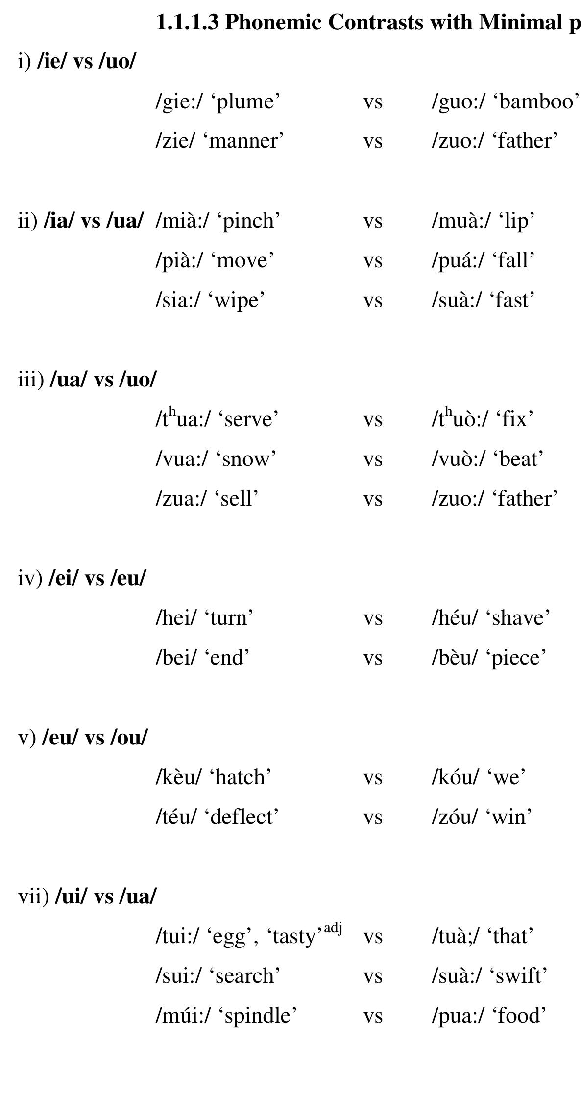 Segmental phonology of the zo language vowels to produce