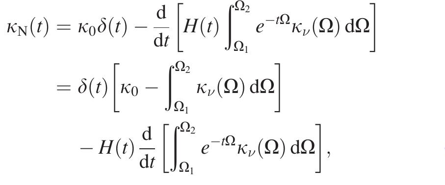Where h(t) is the heaviside step function, d(¢) is the dirac