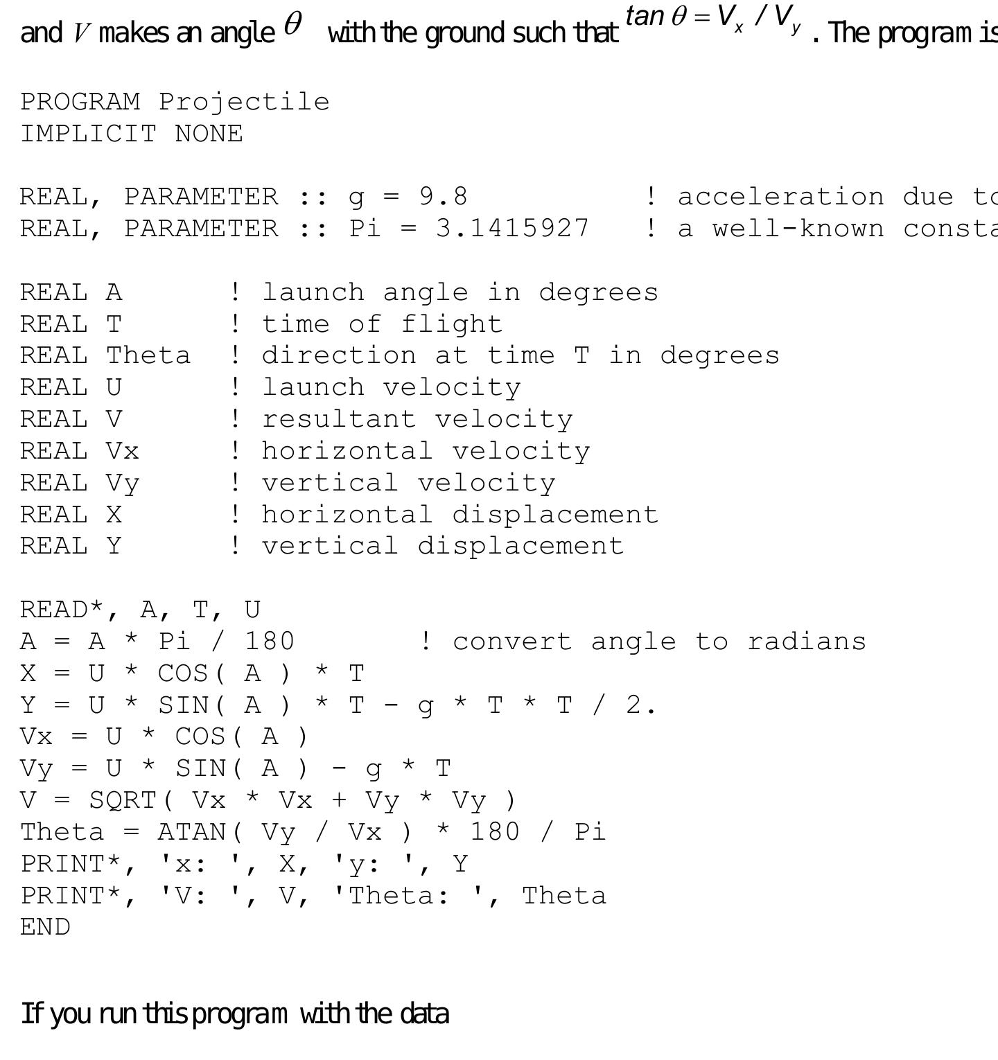 Table 3 - Introduction to Fortran 90 for Scientists and
