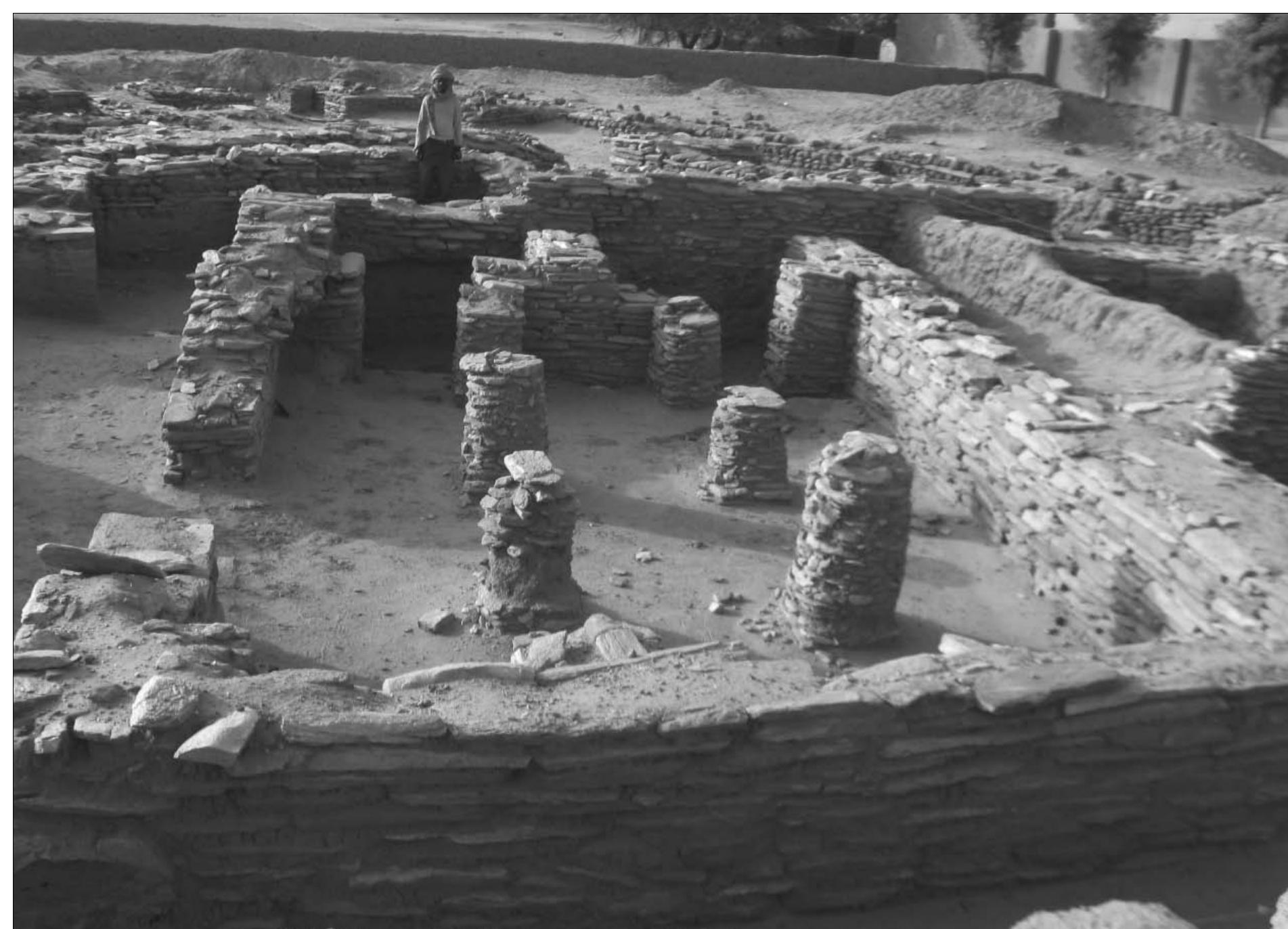 Pillar structure at gao ancien, looking south.