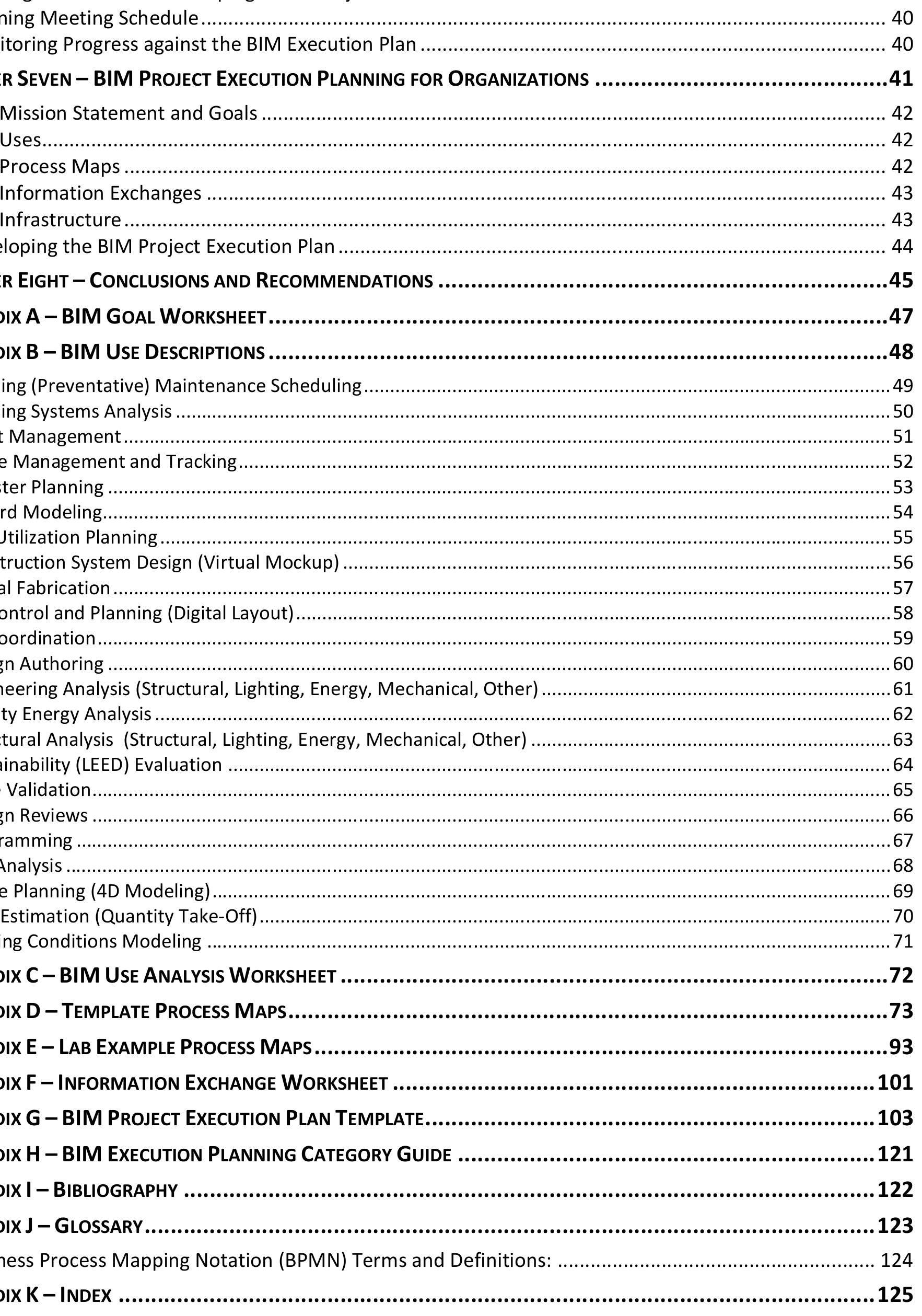 Table 2 - BIM PROJECT EXECUTION PLANNING GUIDE