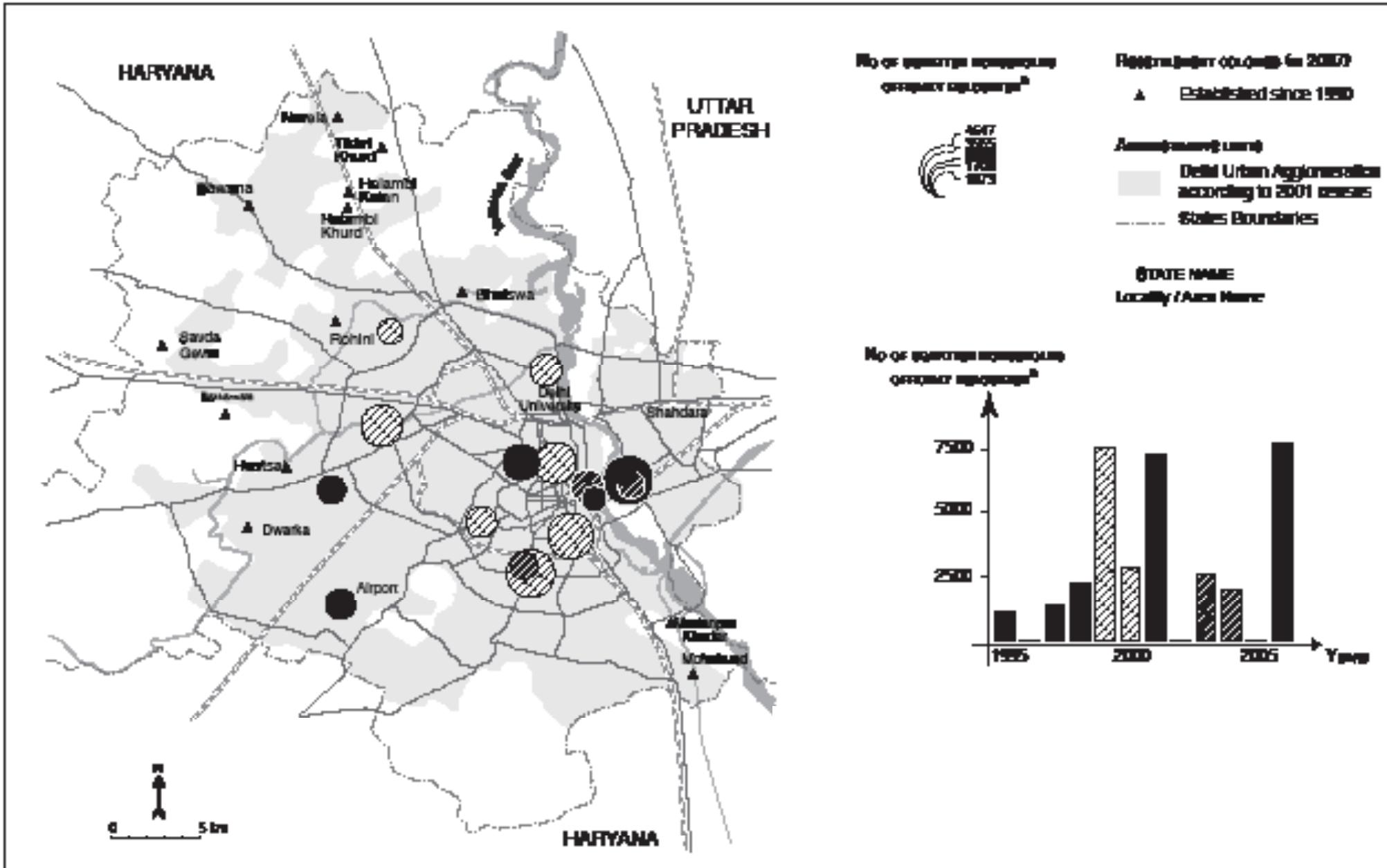 Map 3: main demolished squatter settlements and