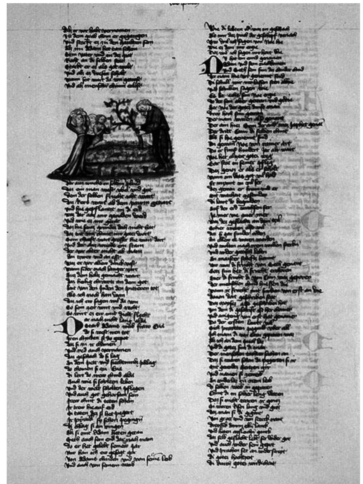 De burial of adam and the grief of the family.