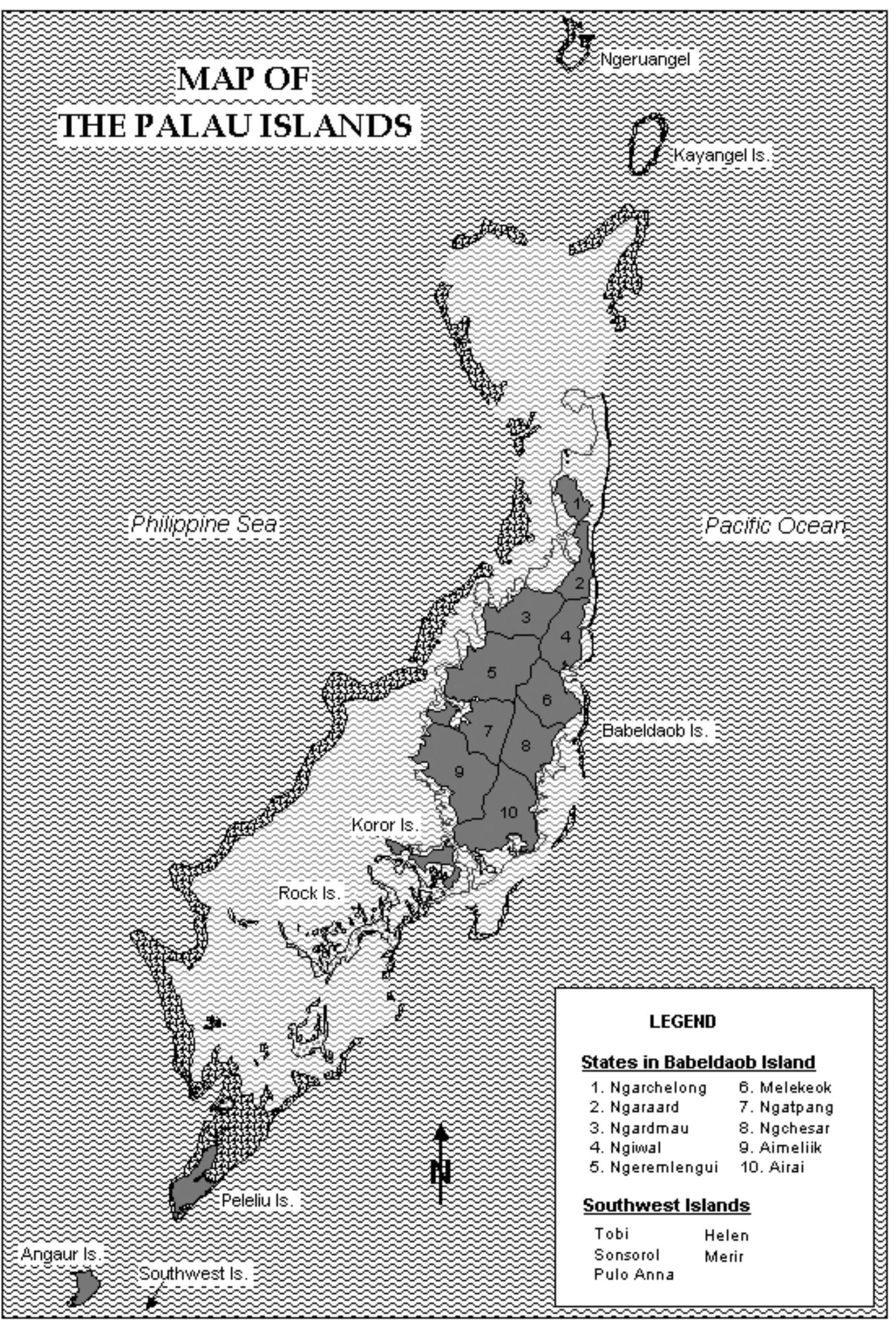 |: map of palau, prepared by the bureau of arts and culture,
