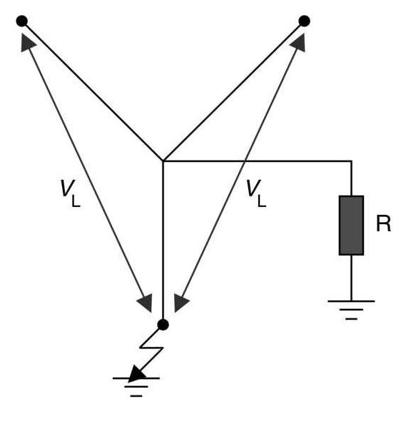 20 phasor diagram illustrating phase conductors rising to