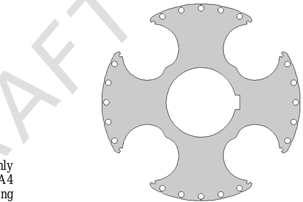 Rotor magnetic circuit cross section of generator bg200ru